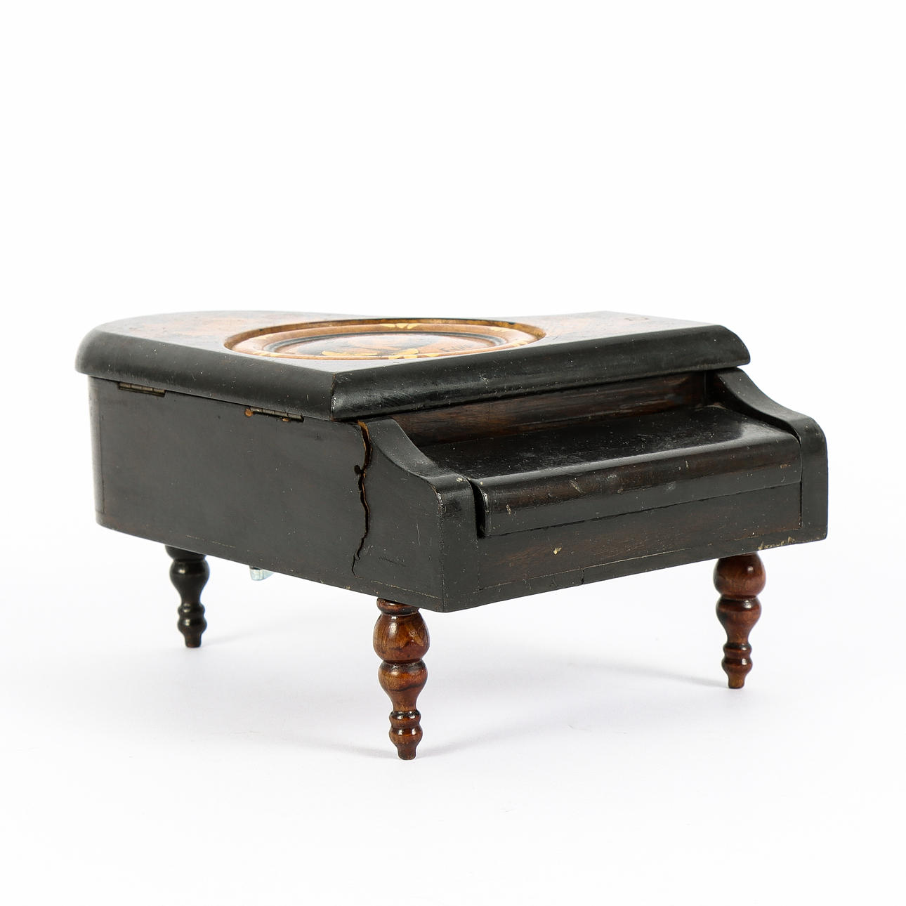 JEWELLERY BOX/GAME BOX wood, in the shape of a grand piano ...