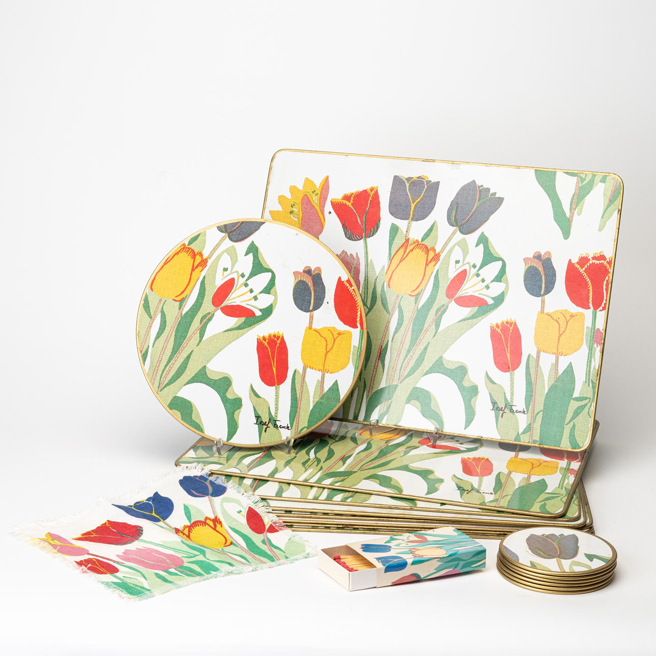 JOSEF FRANK. Various coasters etc. “Tulips”, designed in the 1940s for ...