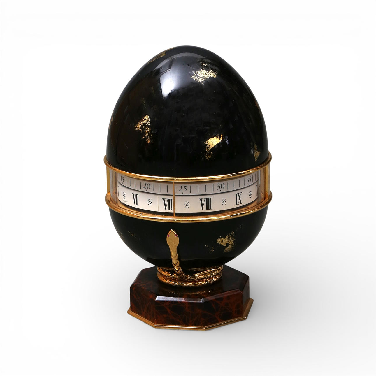 French “Fabergé Inspiration” egg-shaped clock by Hour Lavigne, late ...