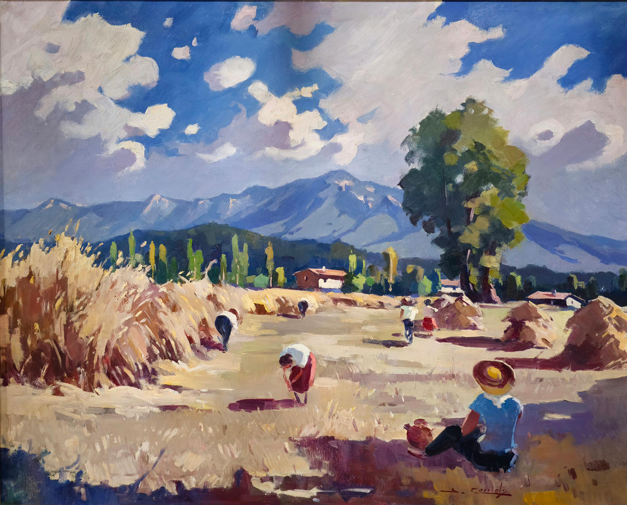 JACINTO CONILL ORRIOLS. “THE HARVEST” OIL ON CANVAS. Art - Paintings ...