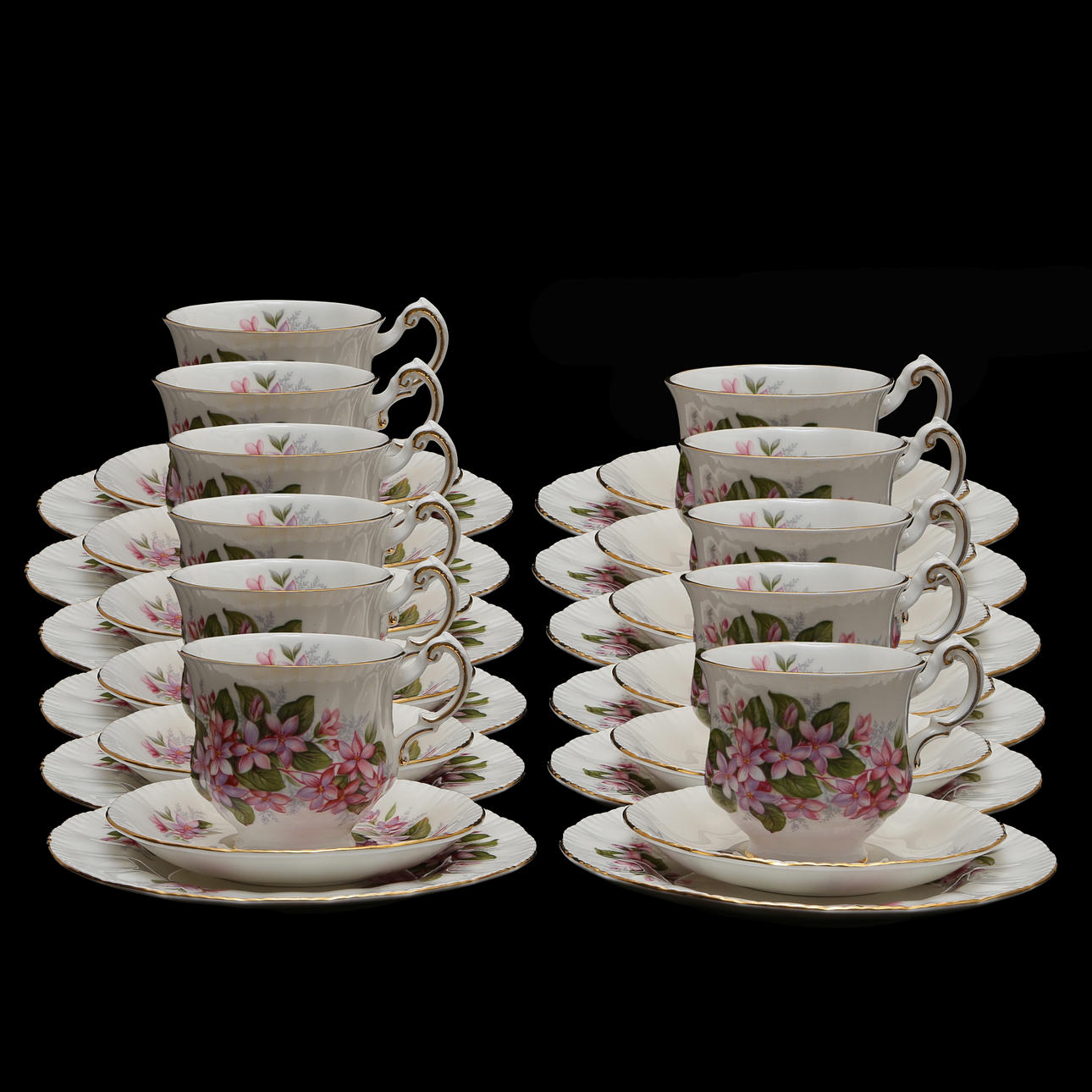 COFFEE SET, PARAGON “MAYFLOWER” ENGLAND, CANADIAN PROVINCIAL FLOWERS ...