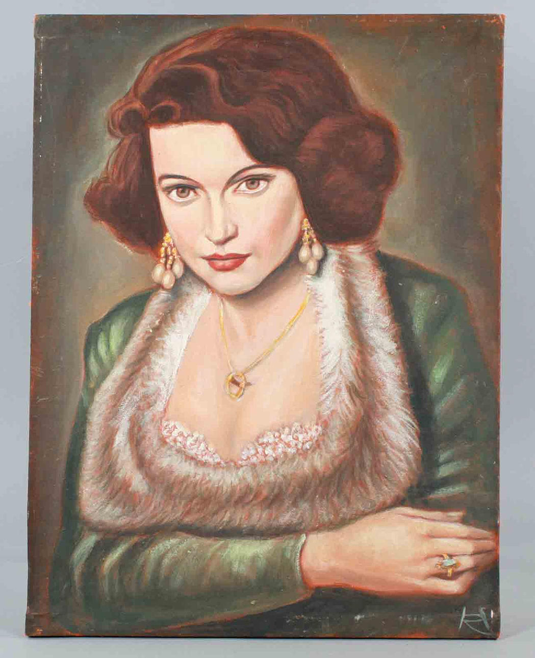 Portrait of a woman, monogrammed. Art - Paintings - Auctionet