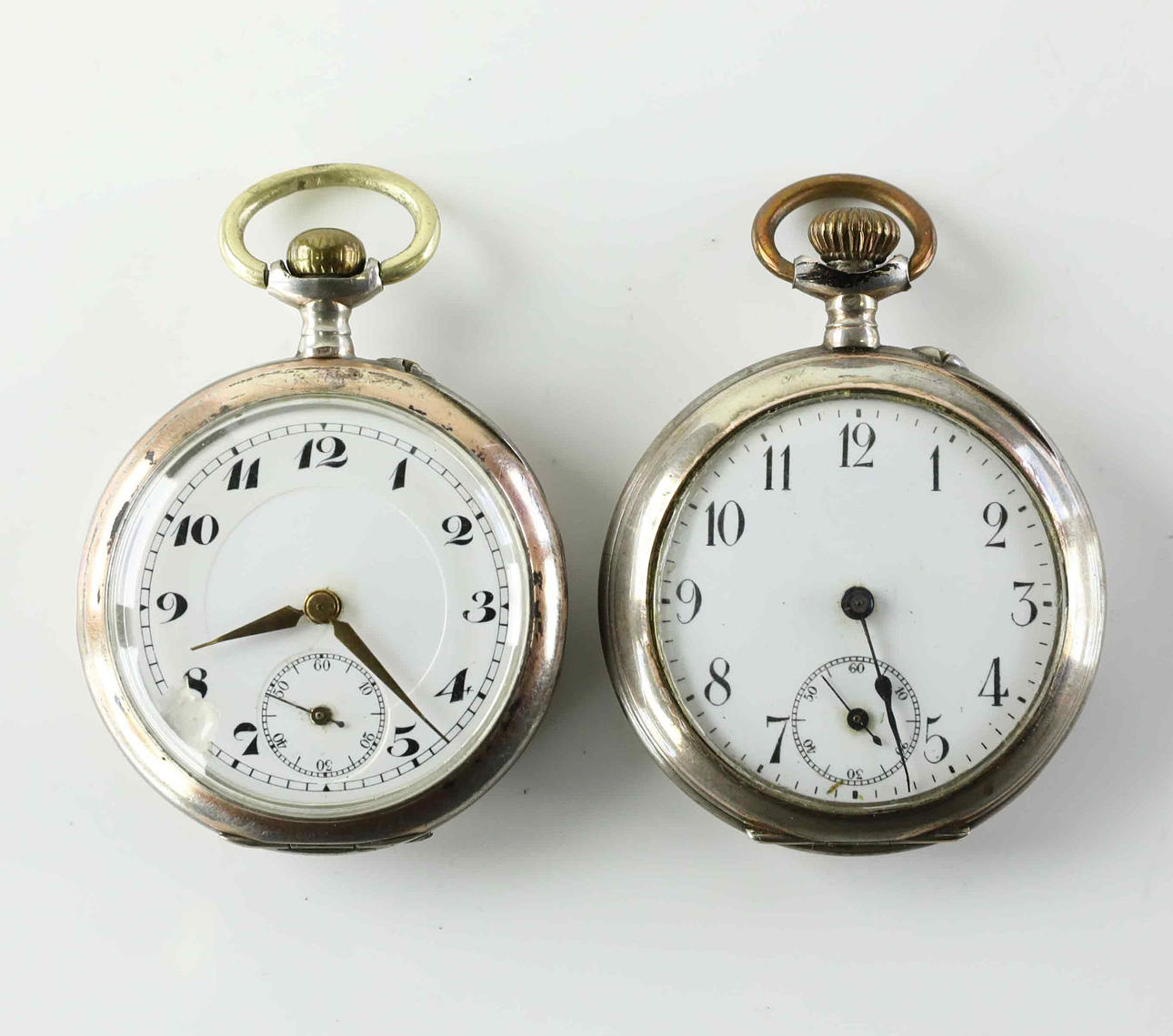 FICKUR, 2 st, silver, 1900-tal. Klockor & Ur - Fickur & Stoppur - Auctionet