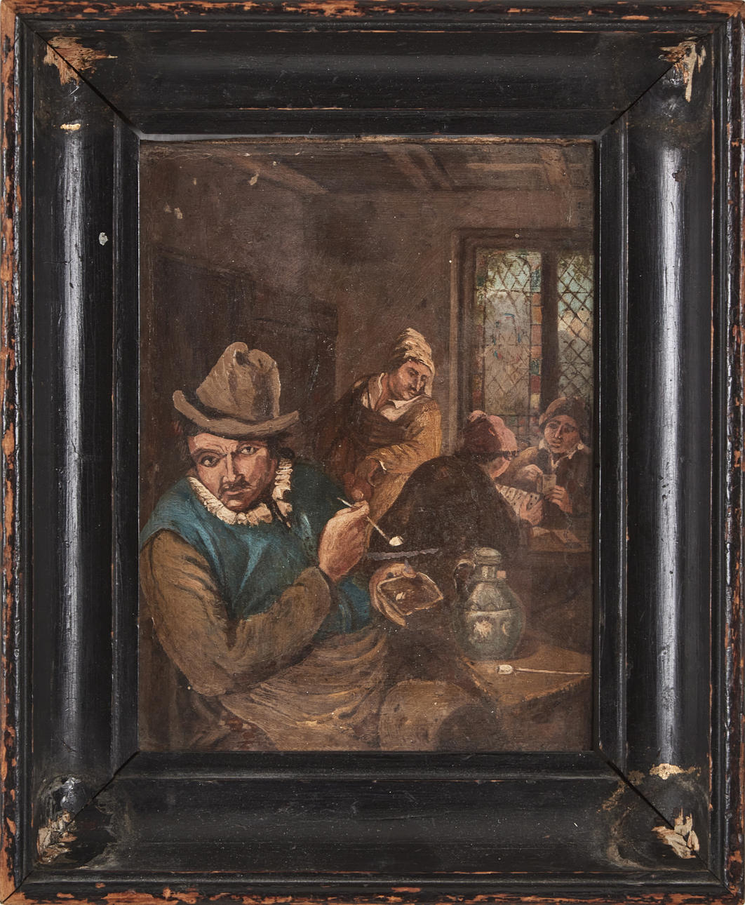 ADRIAEN VAN OSTADE. Copy after, 19th century. Inn scene with pipe ...