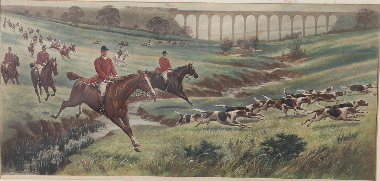 E M HESTER AFTER A C HAVELL, "TOM FIRR & THE QUORN HOUNDS AT FURYFORD ...