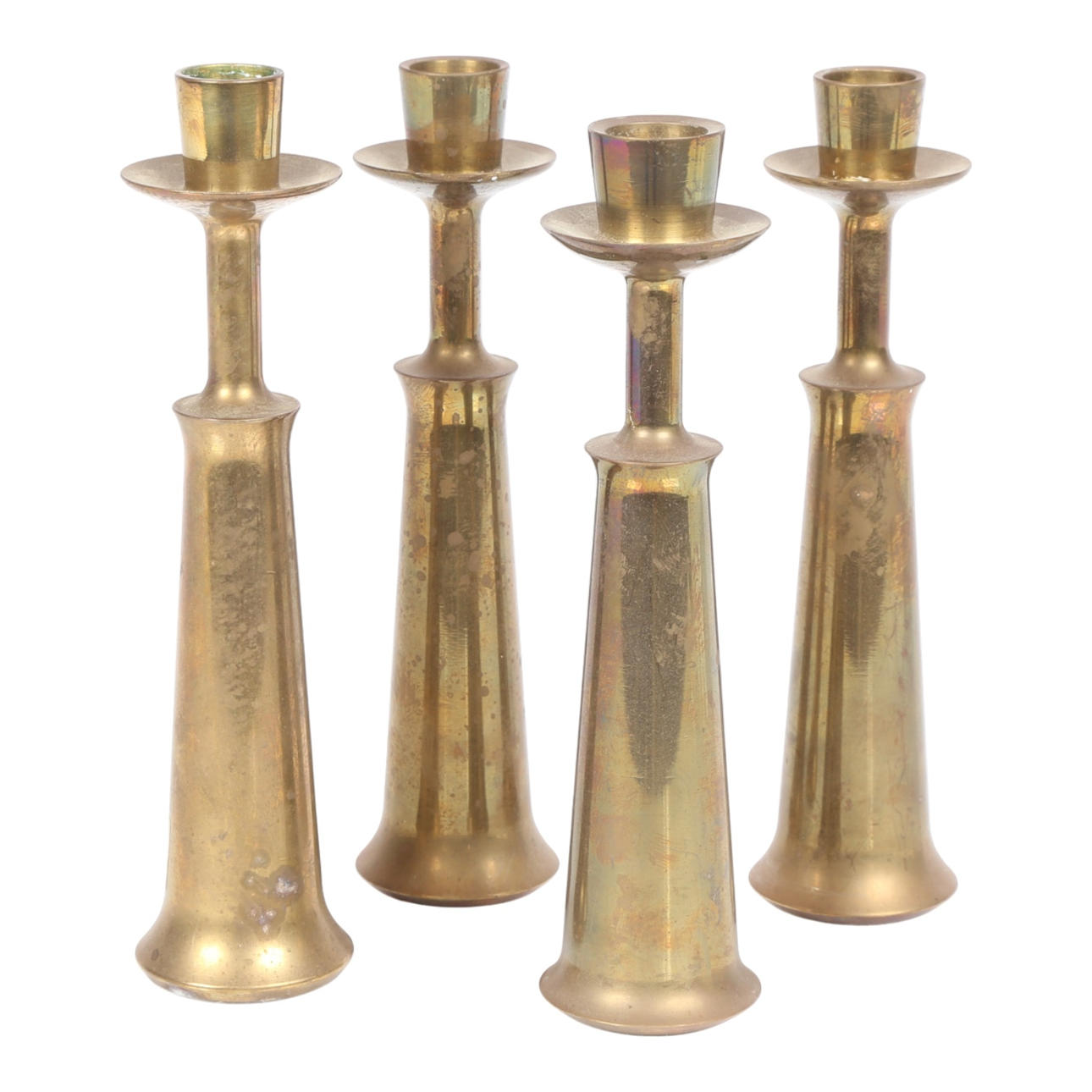 JENS HARALD QUISTGAARD. Danish Designs. Set of four solid brass ...