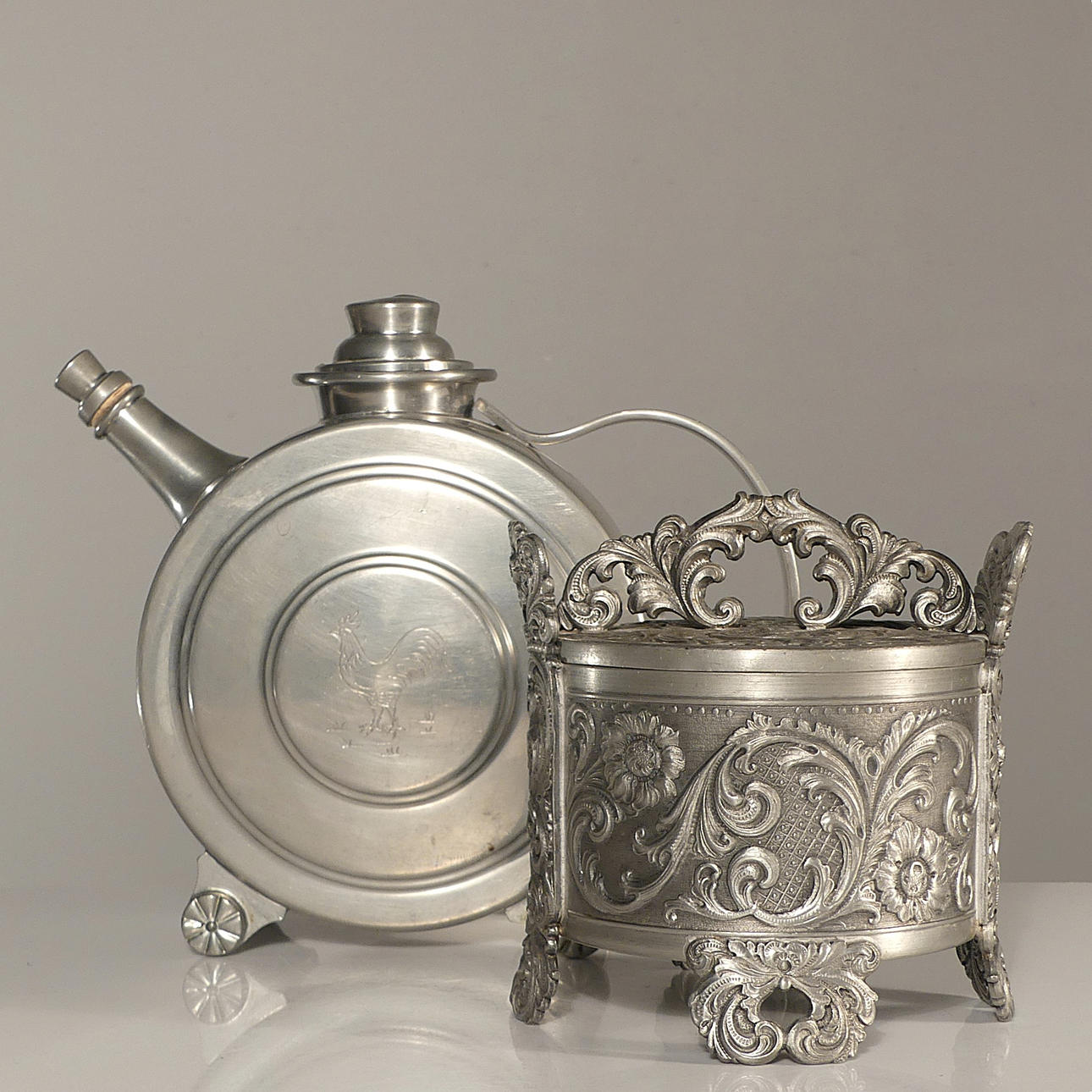 A tin jug and jar, Norway. Silver & Metals - Pewter, Brass & Copper ...