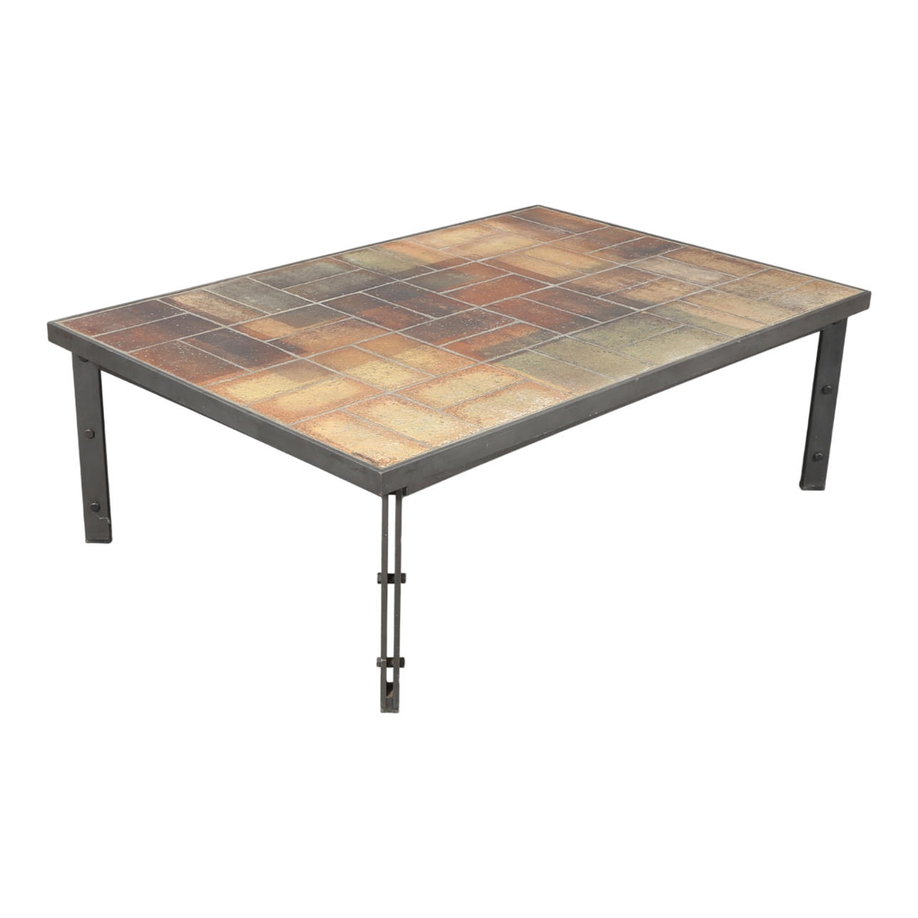 DANSK DESIGN. Coffee table made of iron with ceramic tiles, 1970s ...