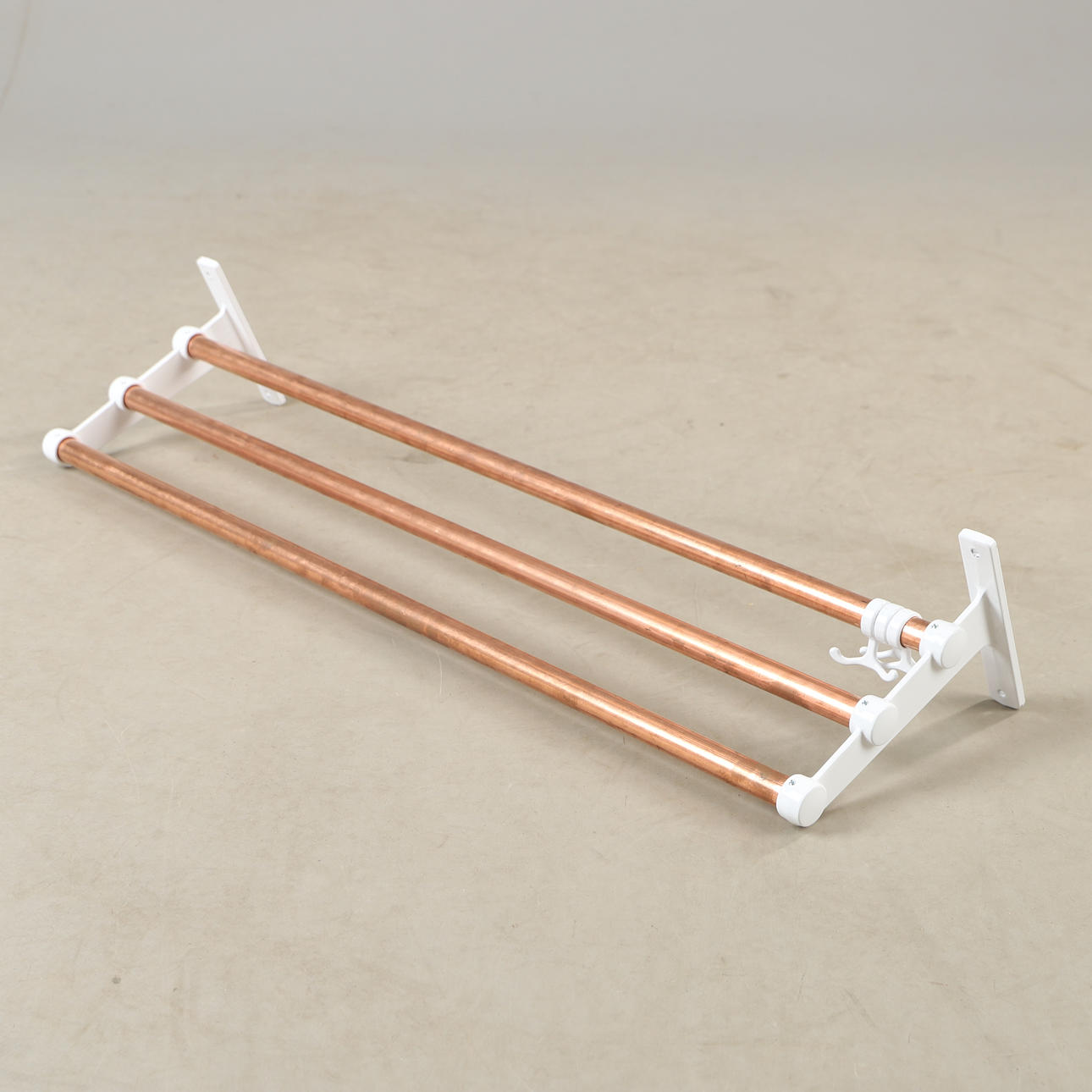 GUNNAR BOLIN. Hat shelf, copper and white lacquered metal, Essem design ...