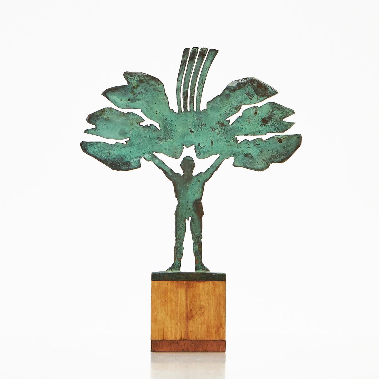 ALF OLSSON (Born 1925). The cloud carrier, green patinated bronze. Art ...