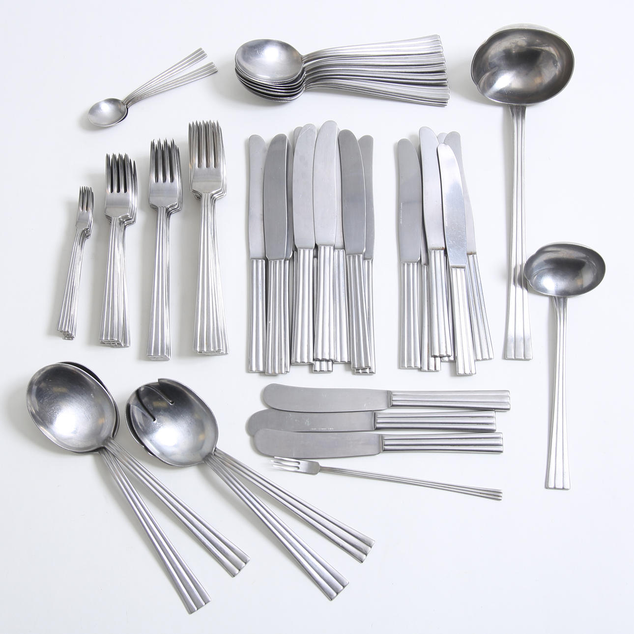 FOLKE AHRSTRÖM. Bestick, 73 delar, rostfritt, "Thebe", Gense. Silver ...