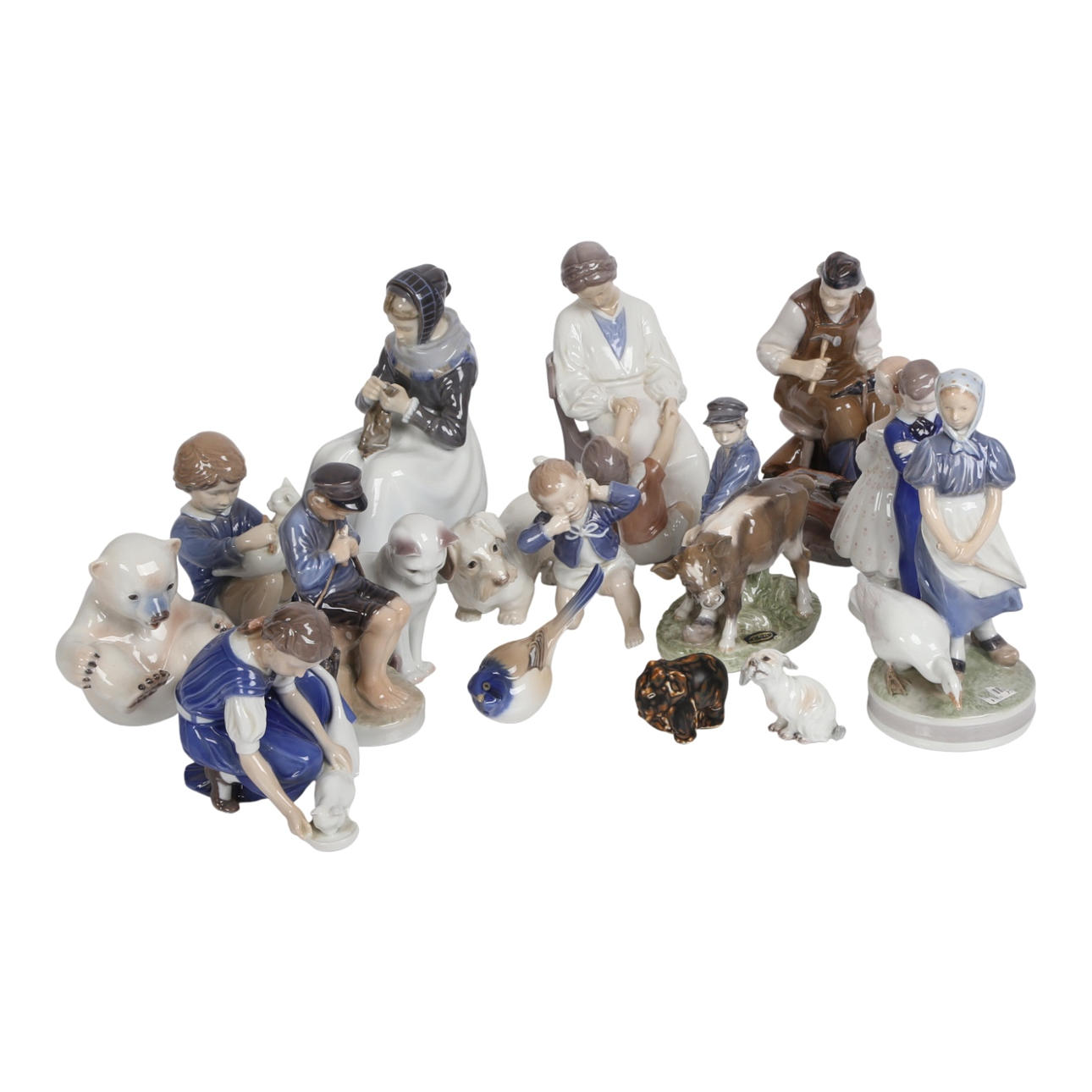 Bing & Grøndahl, Royal Copenhagen und Dahl-Jensen. Eine Sammlung von ...