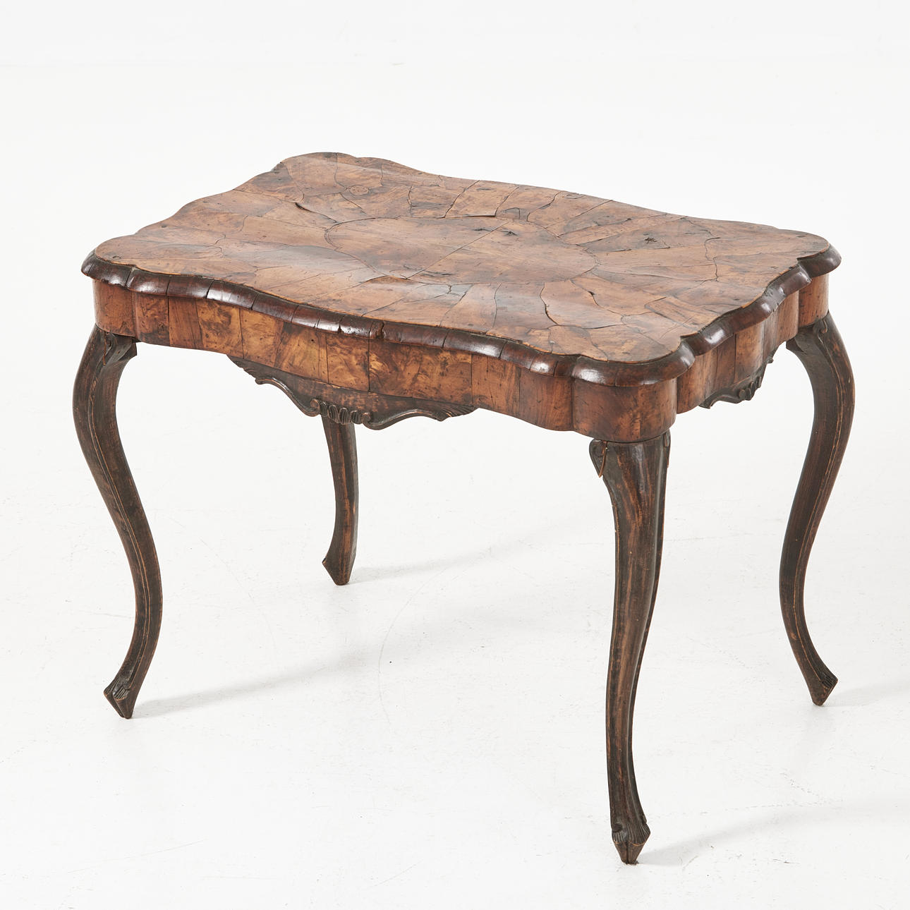 A 19th century coffee table, veneered in walnut. Furniture - Tables ...