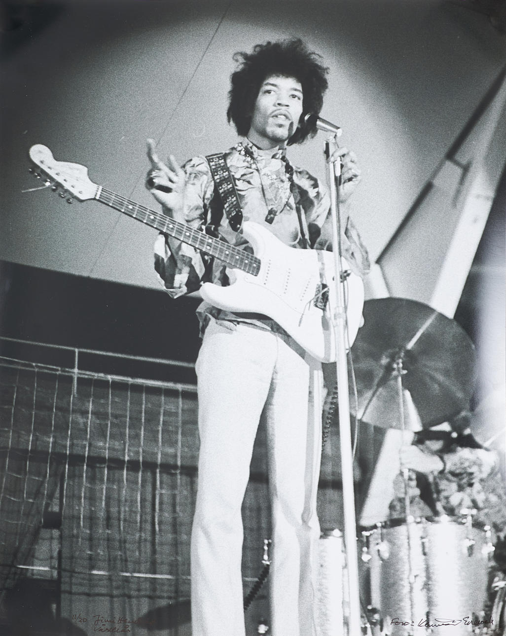 KENNETH ENEROTH. “Jimi Hendrix, Västerås 1967", photograph, signed and ...