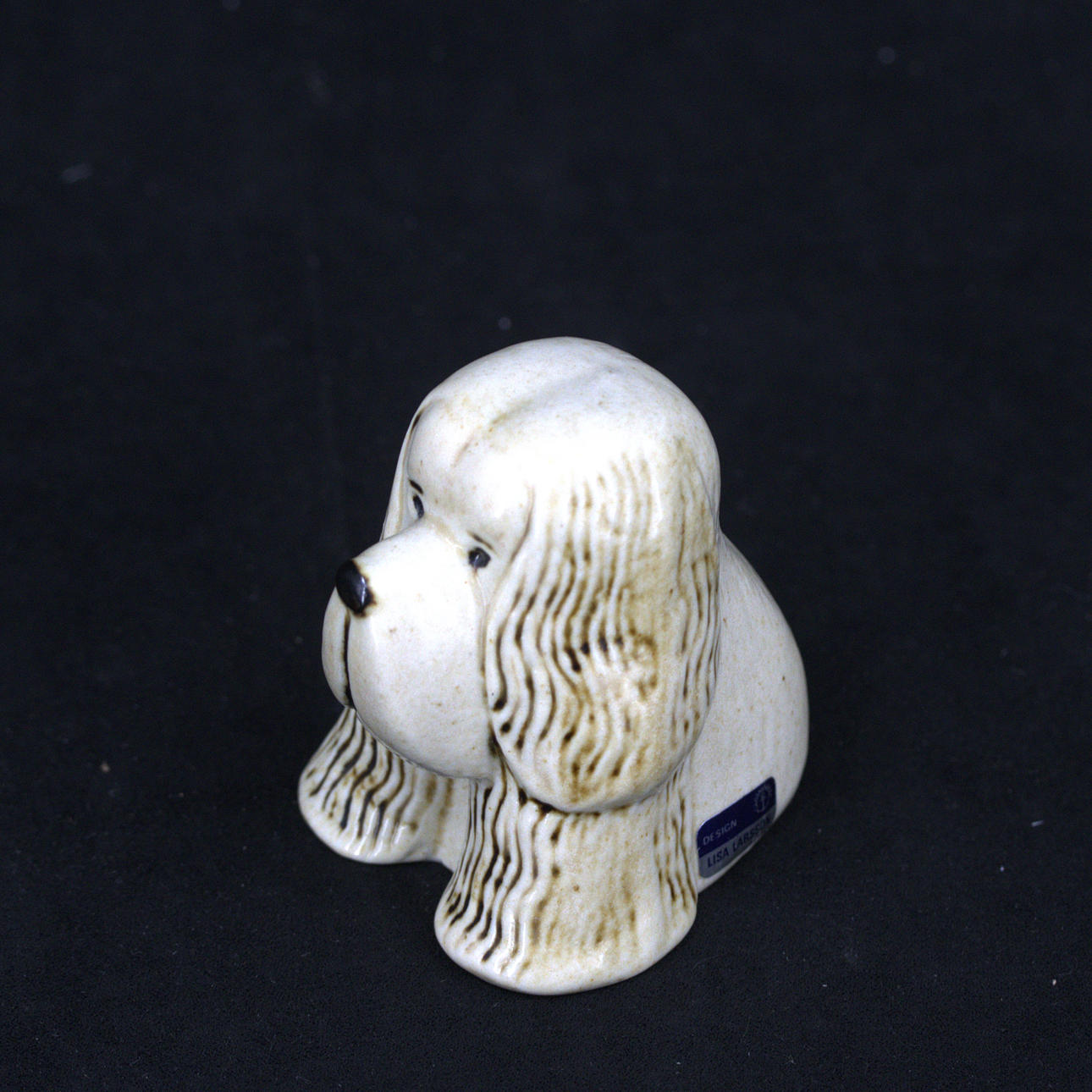 LISA LARSON. Figurine, “Spaniel”, from the series Kennel,, stoneware ...