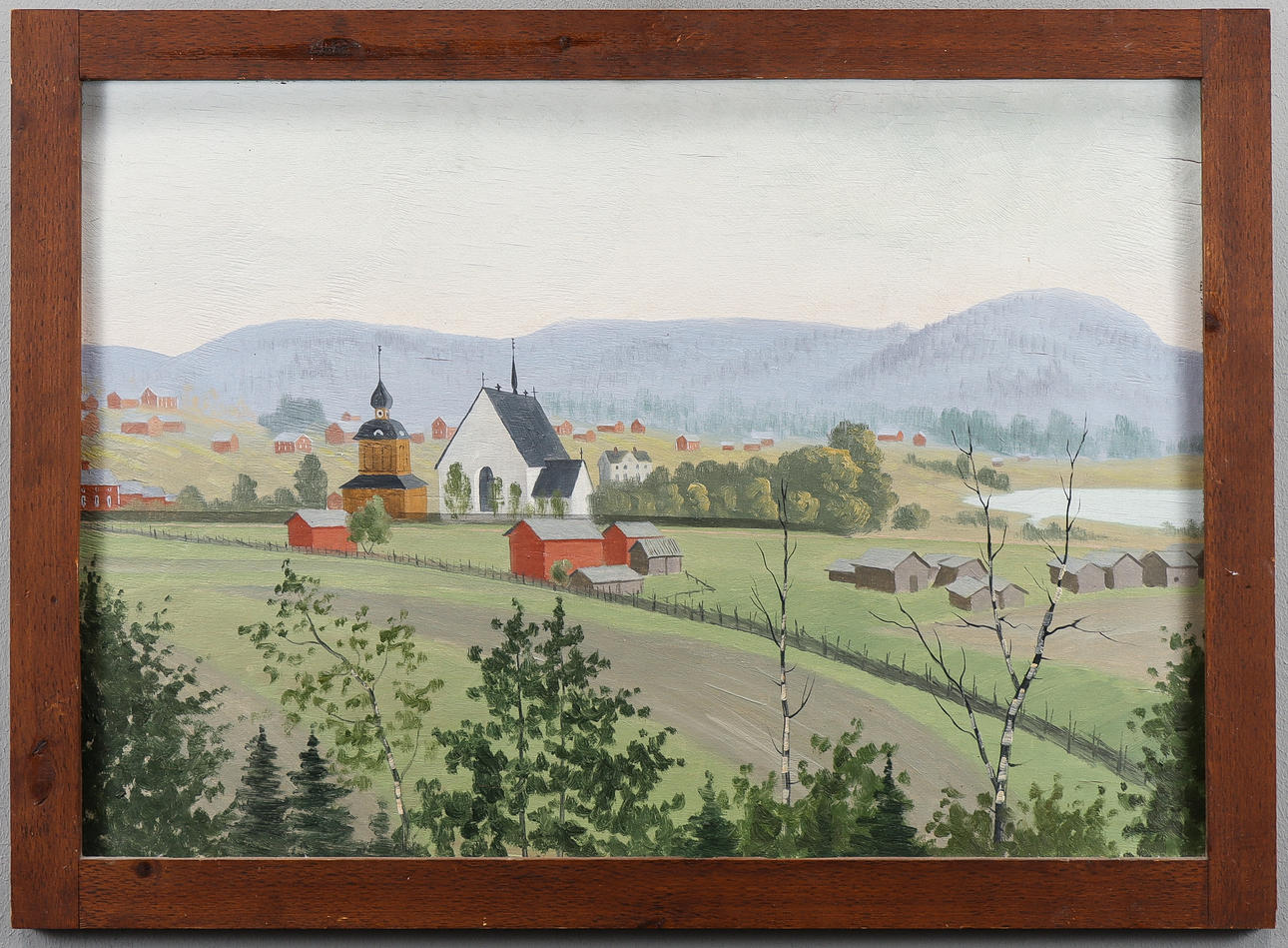 A SWEDISH ARTIST, Bredbyn with Anundsjö church, Härnösand, first half ...
