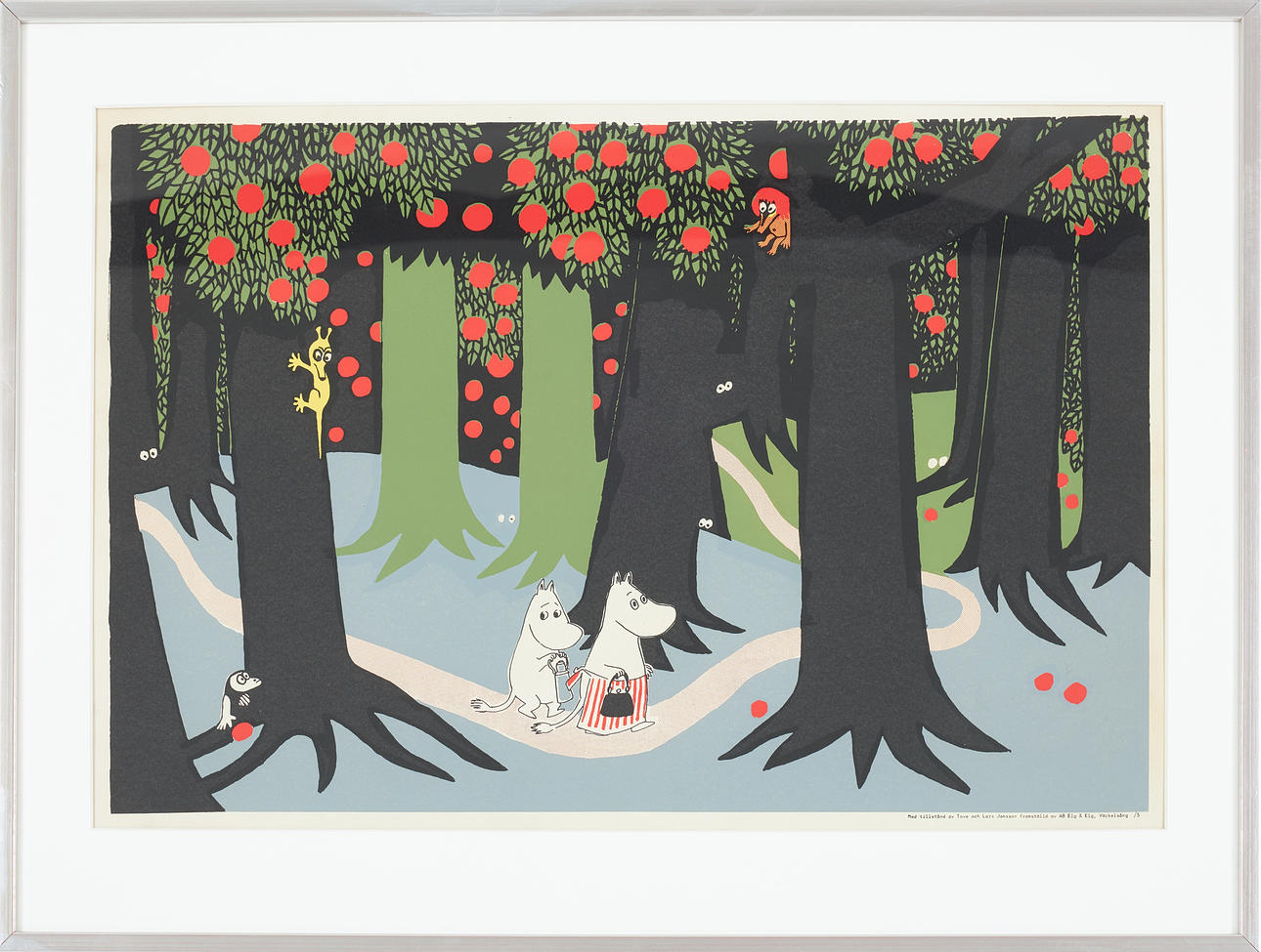 TOVE JANSSON. Moomin, poster on hardboard, Elg & Elg AB, Revival song ...