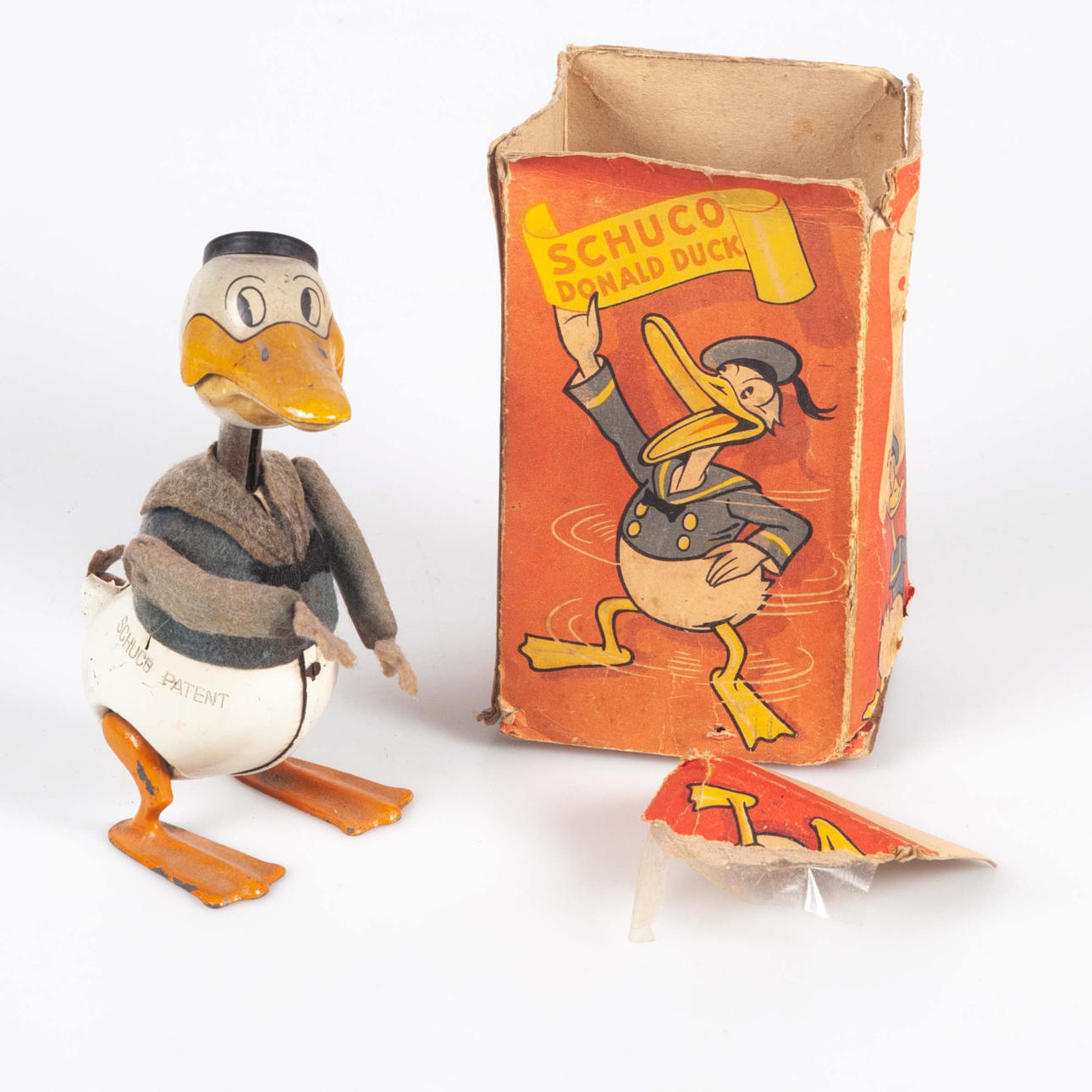 SCHUCO DONALD DUCK/DONALD DUCK, Early model incl original carton. Toys ...