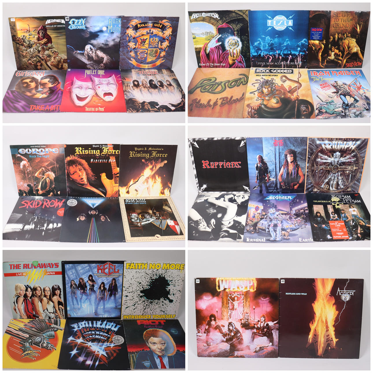 VINYL RECORDS, hard rock, Helloween, Ozzy, Running Wild, Motley Crue ...