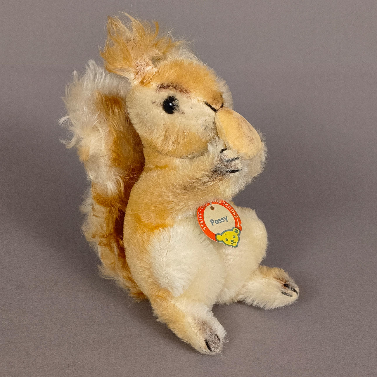 Original Steiff squirrel “POSSY” - 1970s, with original breastplate ...