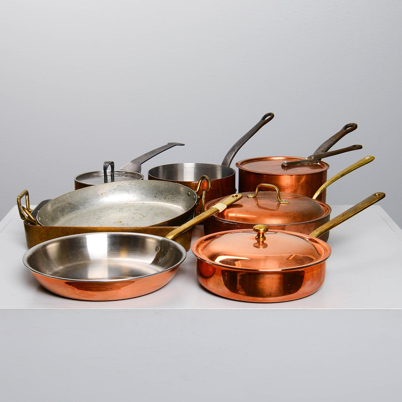 COPPER PANS & BAKING PANS, 8 pcs, copper, 20th century. Silver & Metals ...