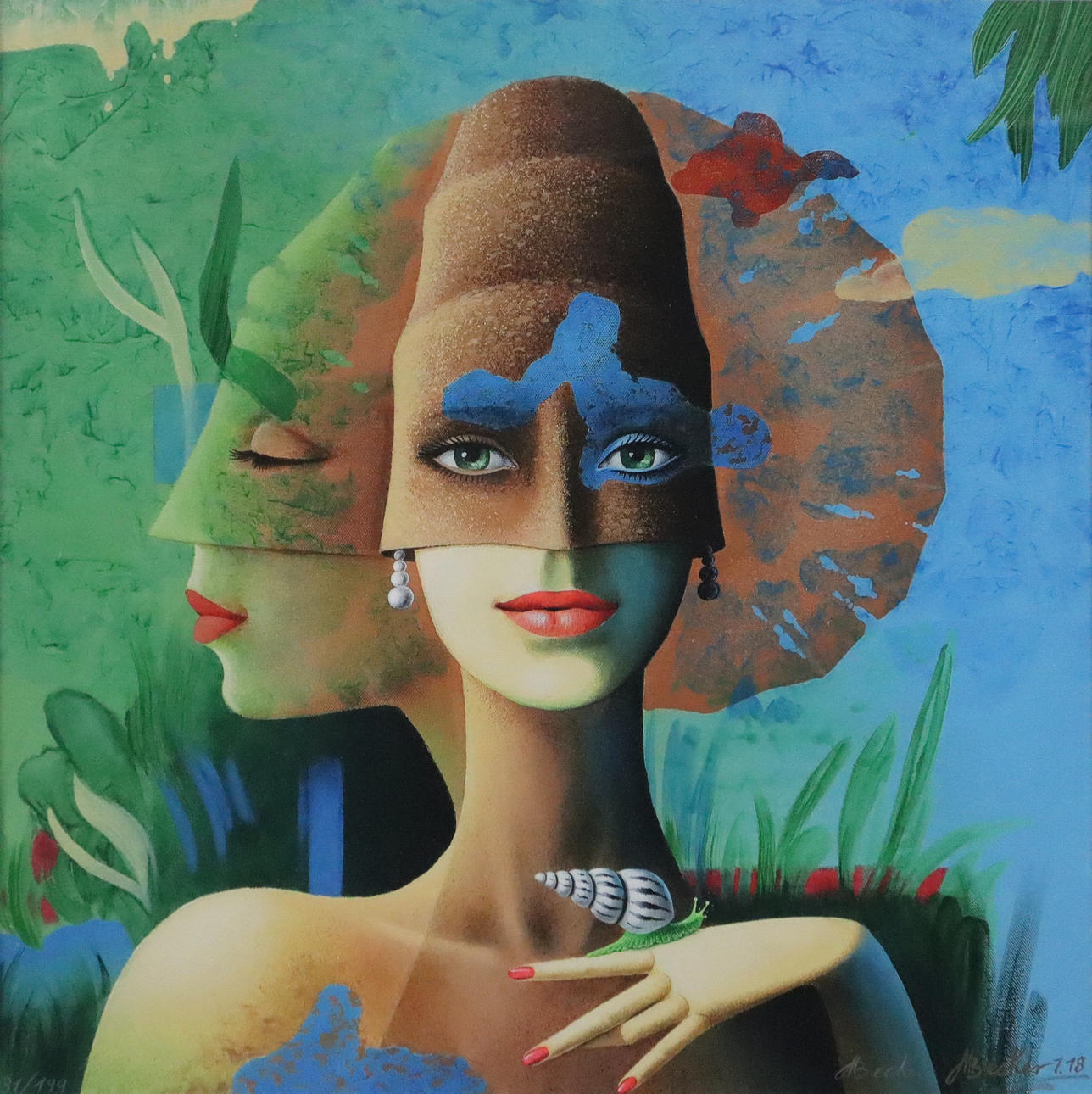 BECKER, MICHAEL. “In harmony”, fine art giclee on 308g Hahnemühle paper ...