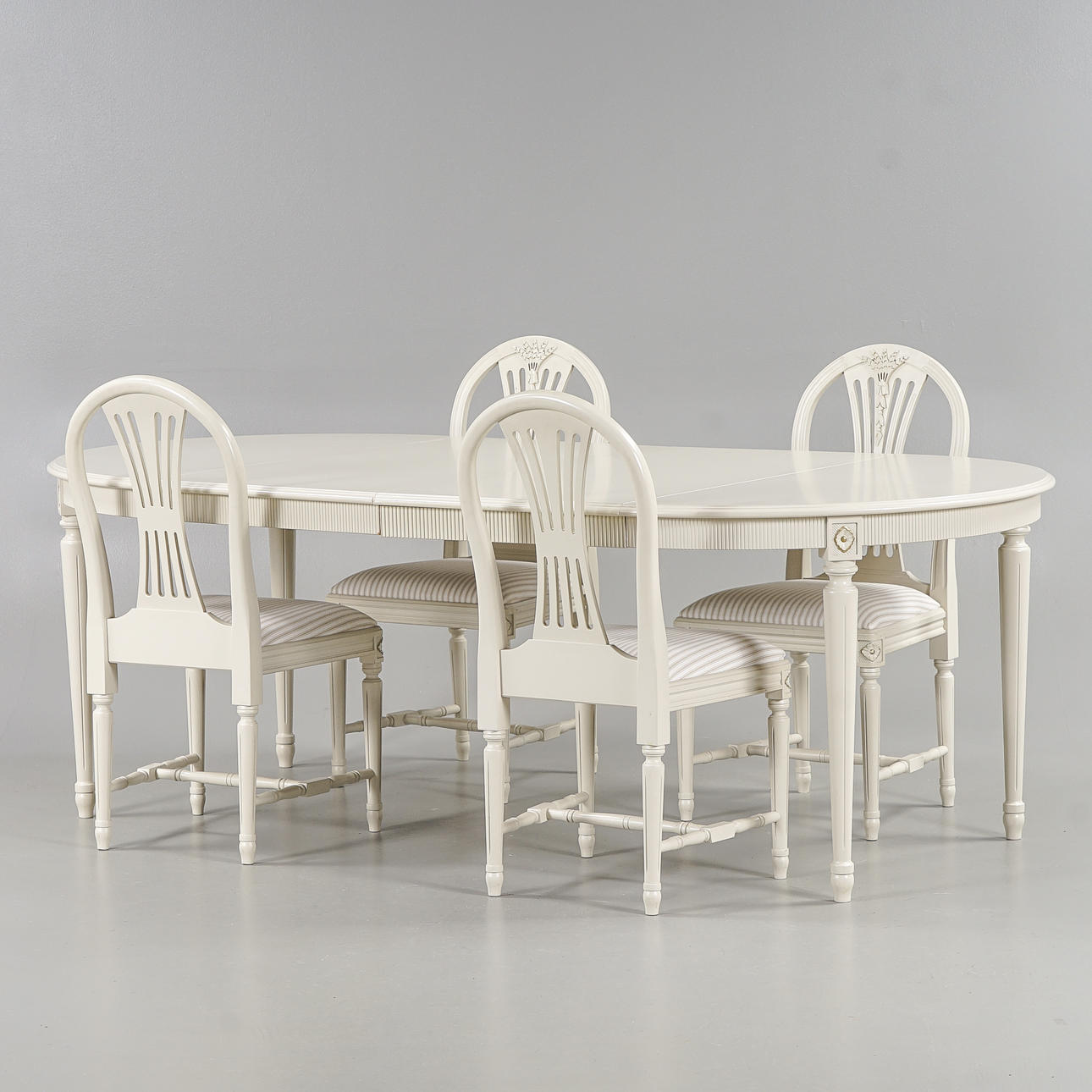 A Gustavian-style dining group, Axet model, second half of the 20th ...