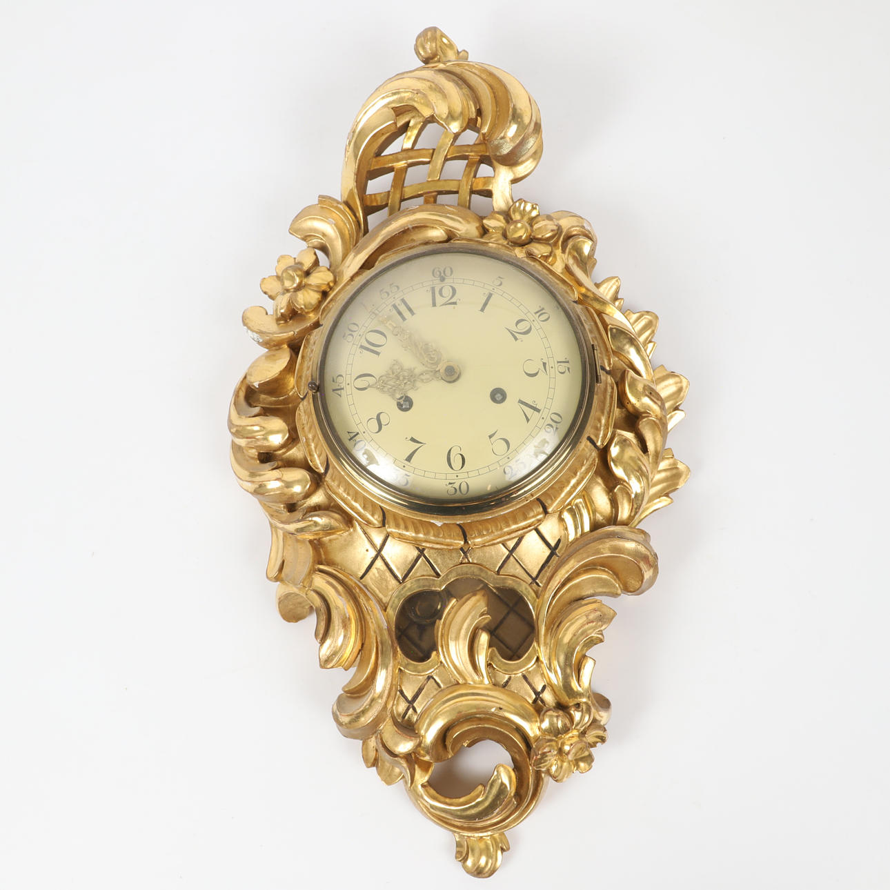 WALL CLOCK, gilded wood, rococo style. Clocks & Watches - Wall Clocks ...