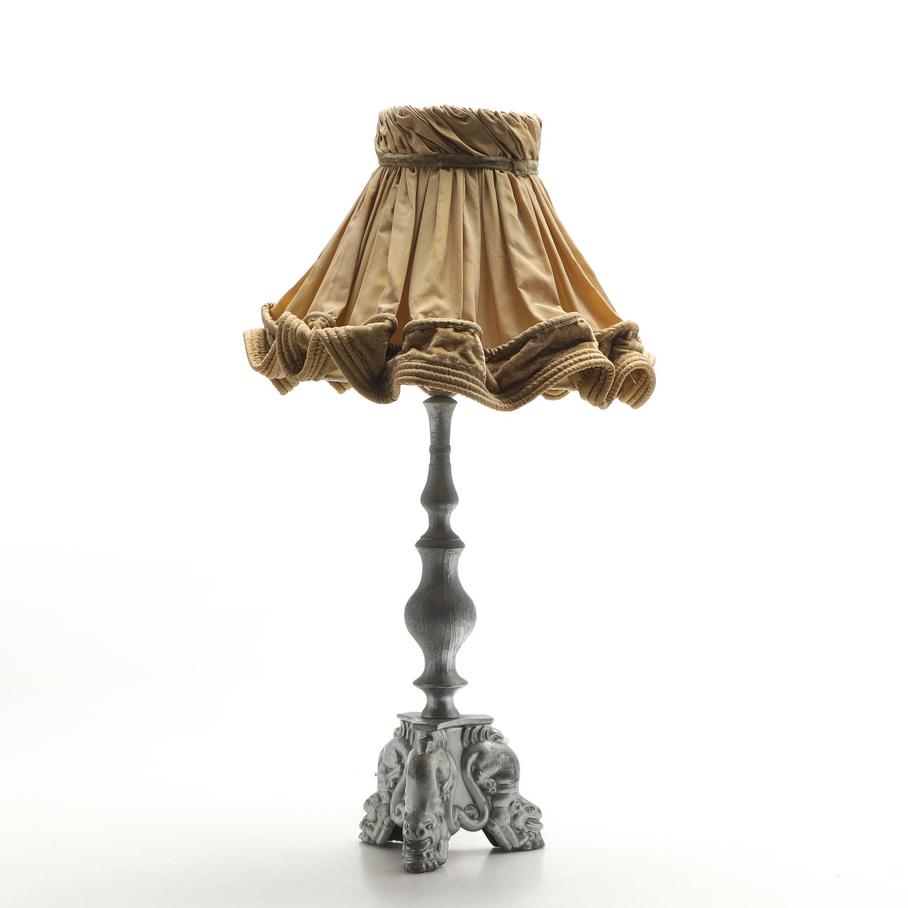 TABLE LAMP, Pewter, Star Metal. Baroque style, 1930s/40s. Lighting ...