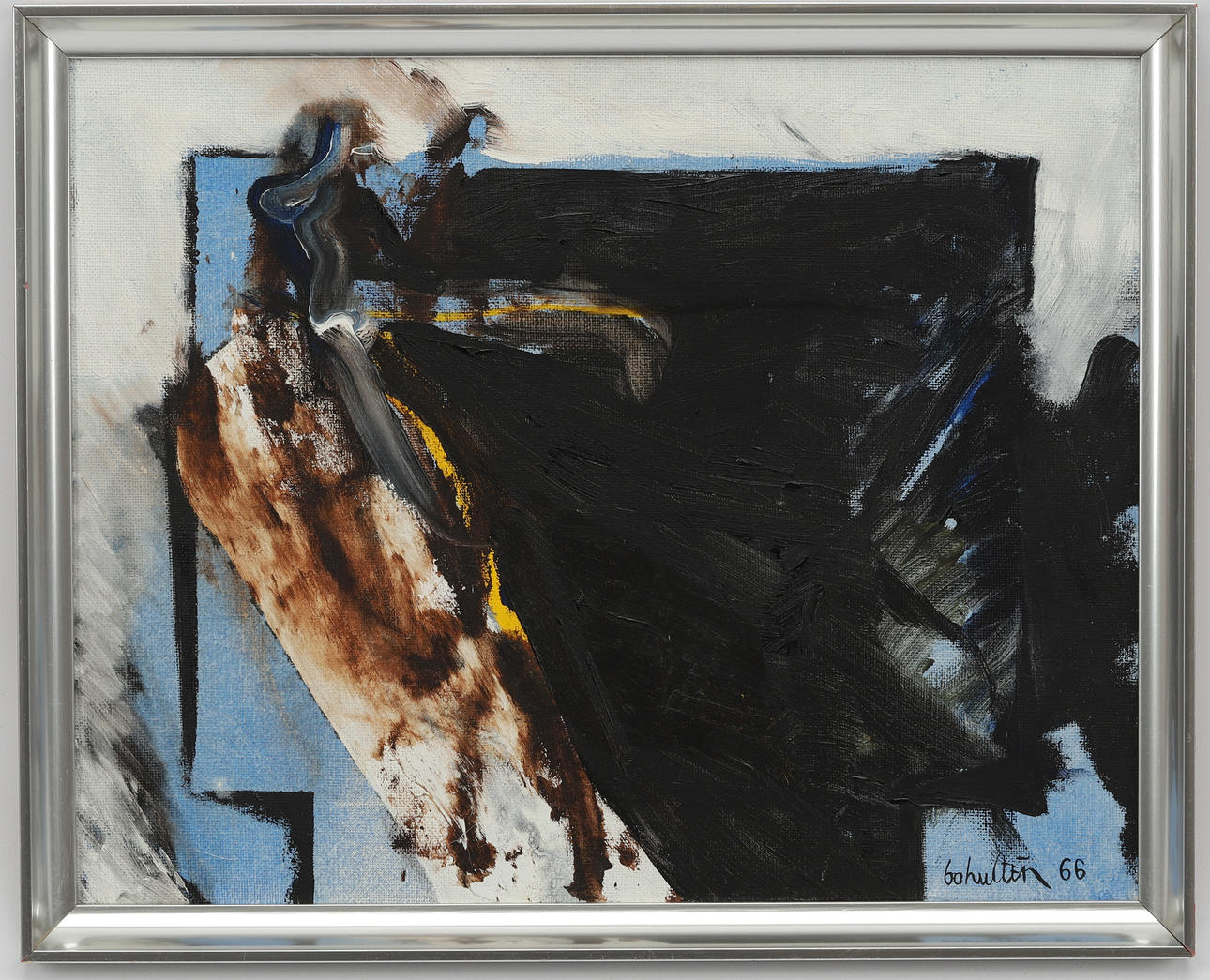 BO HULTÉN. Oil on canvas, composition, signed and dated -66. Art ...