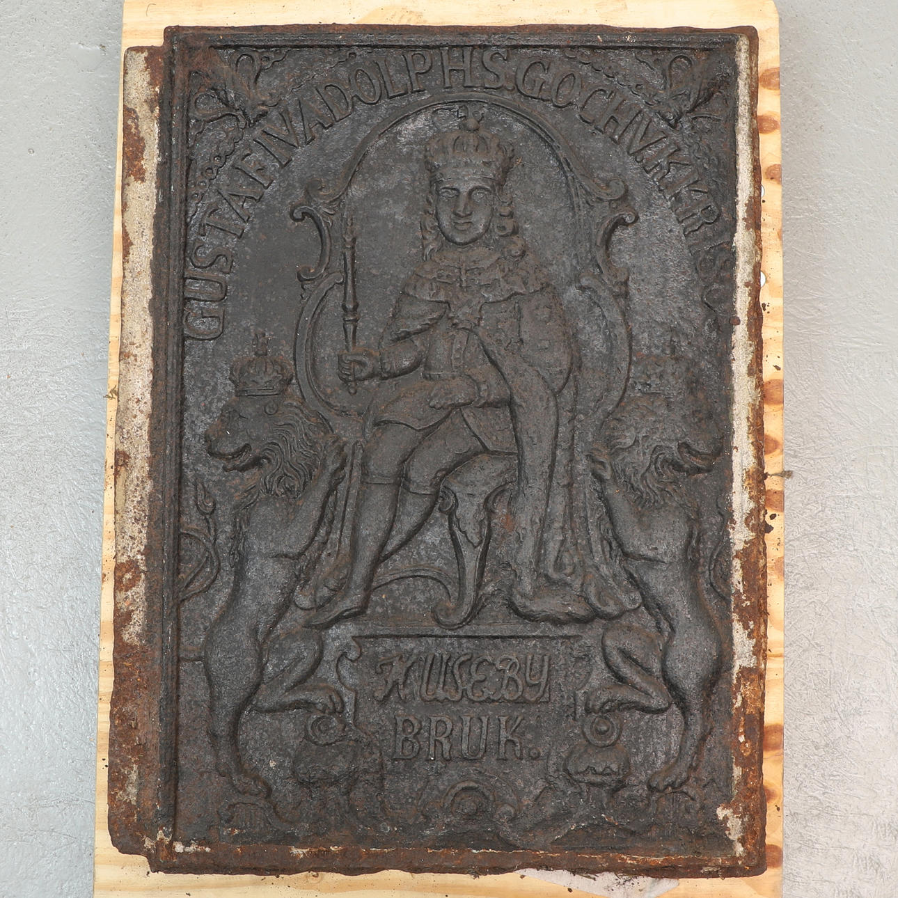 SÄTTUGNPLATTA, cast iron, bas-relief, dated probably 1805, Huseby bruk ...