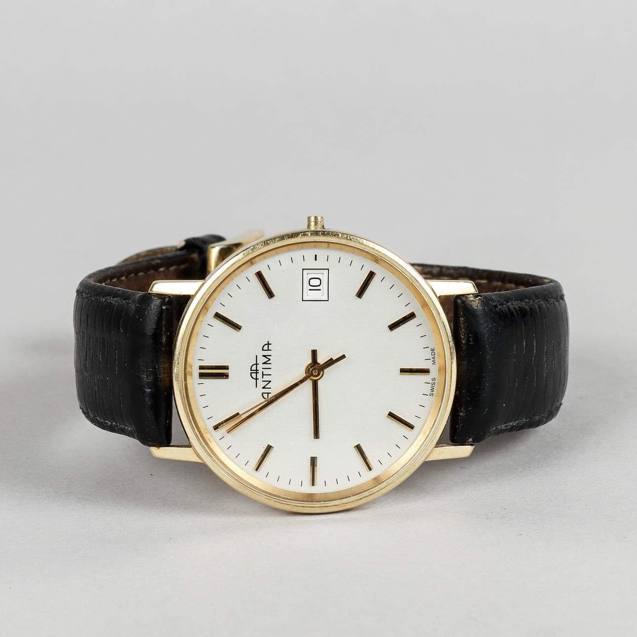ANTIMA wristwatch, case in 14k gold, quartz. Clocks & Watches ...
