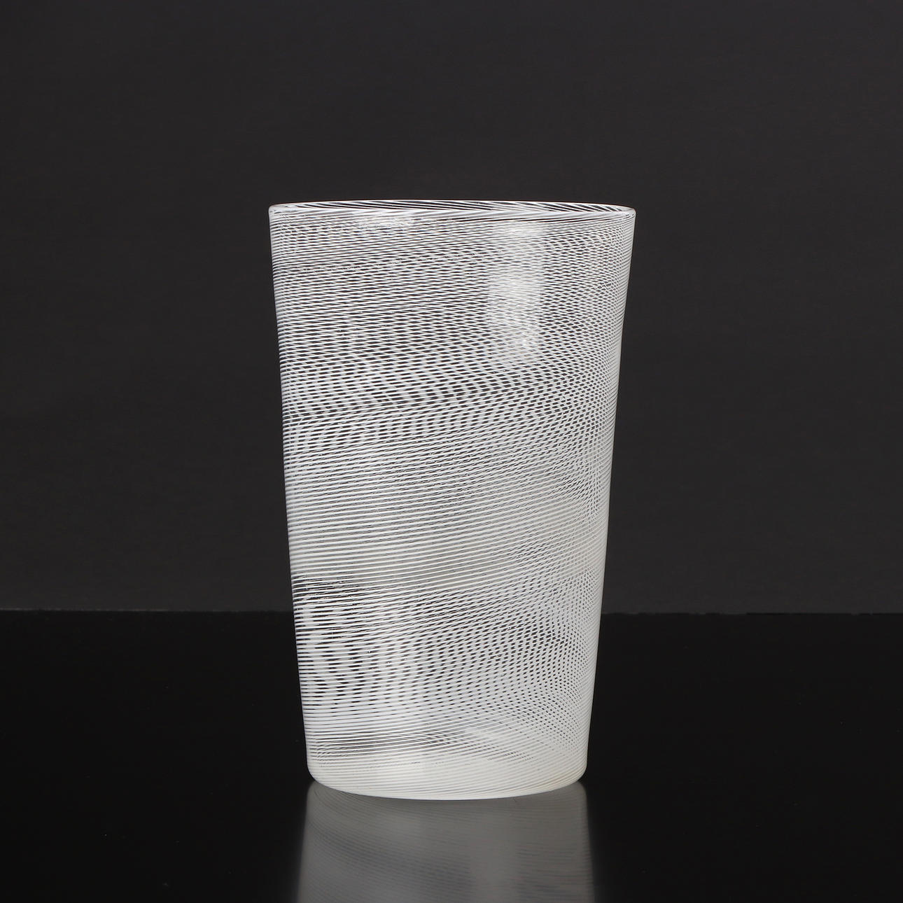 VENOMS, VESSELS. art glass. “Mezza Filigrana”. Signed: Venini, Murano ...