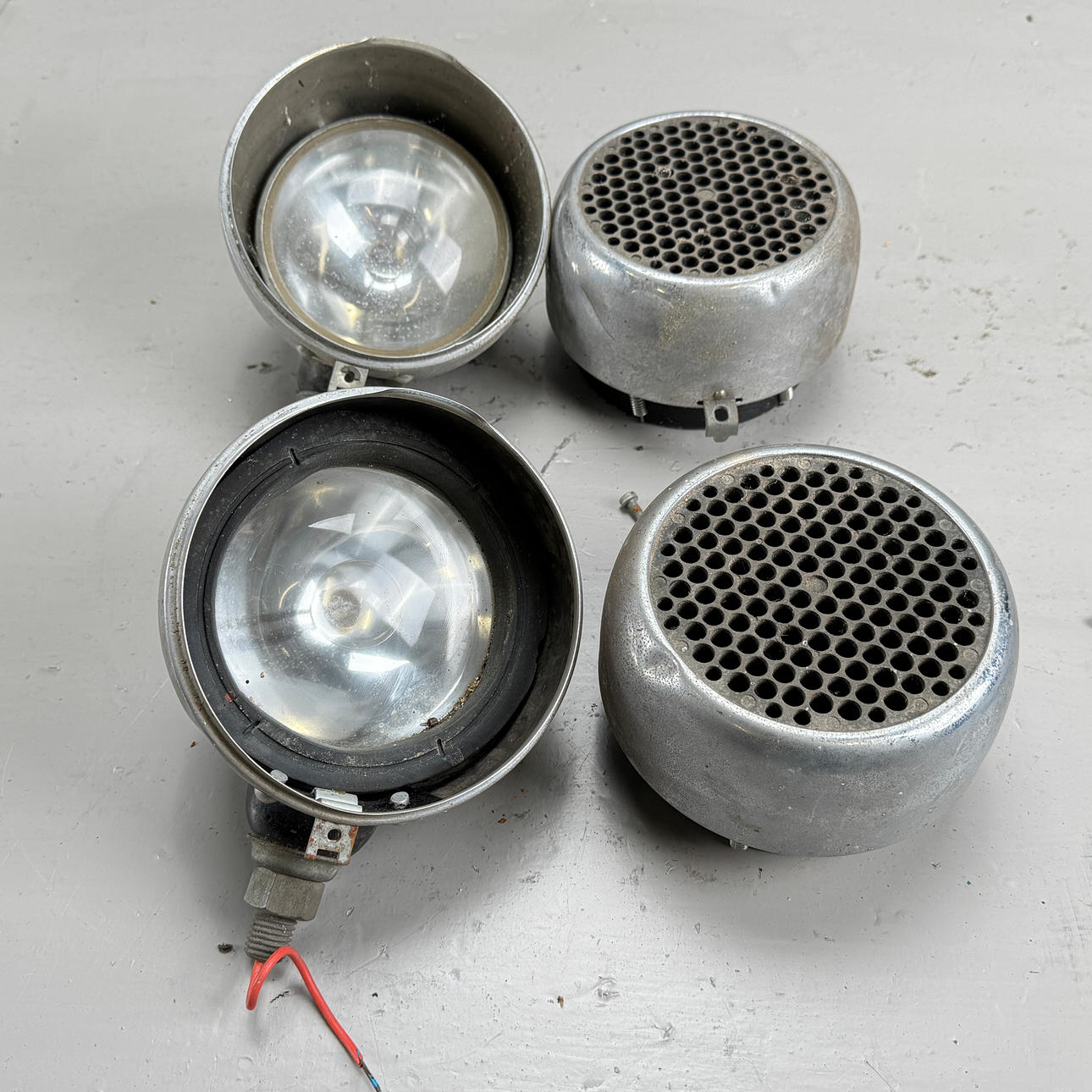 A pair of parallel beam headlamps, 1950s/60s. Vehicles, Boats & Parts ...