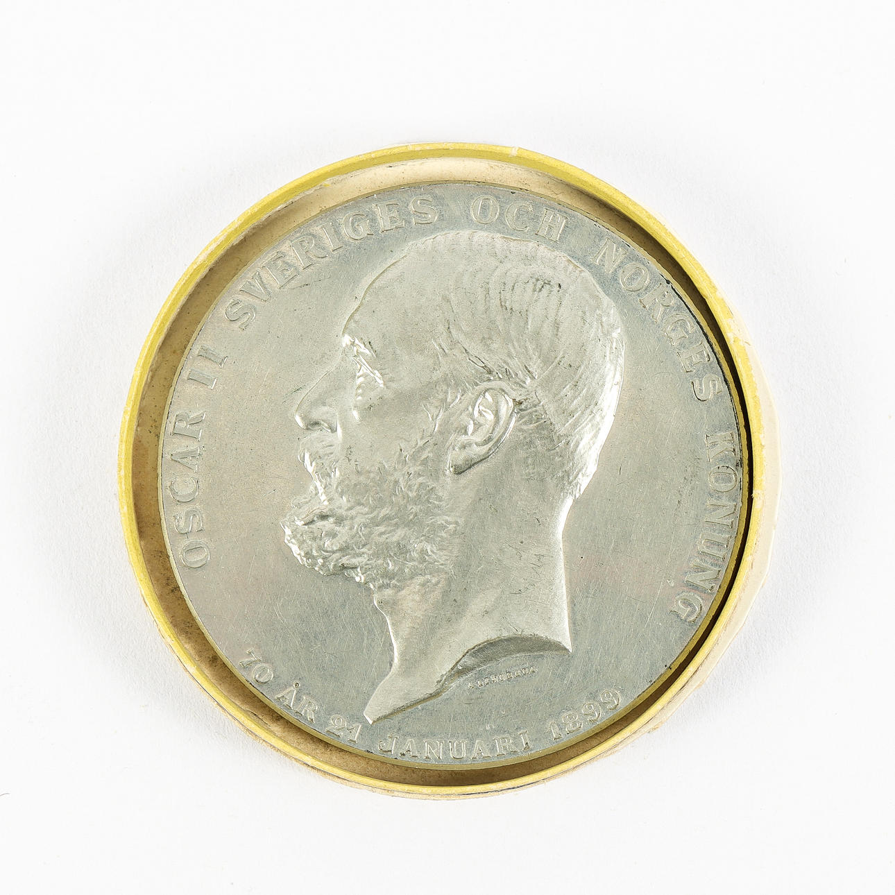 CALENDAR MEDAL Oscar II 70 years, tin. Coins, Medals & Stamps - Orders ...