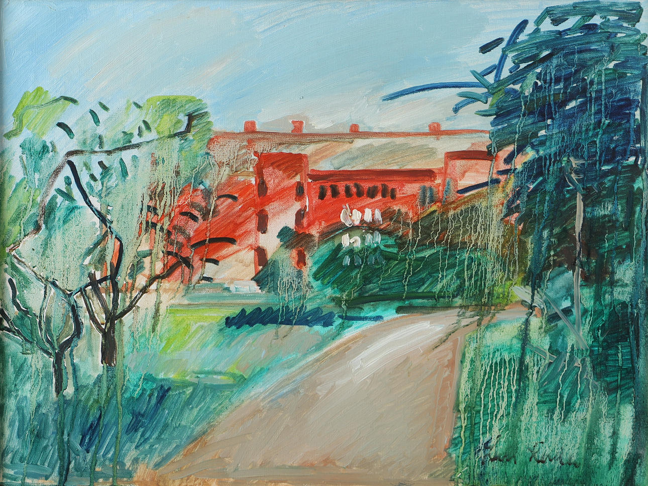 LARS HERDER. Motif from Helsingborg, oil on canvas, signed. Art ...