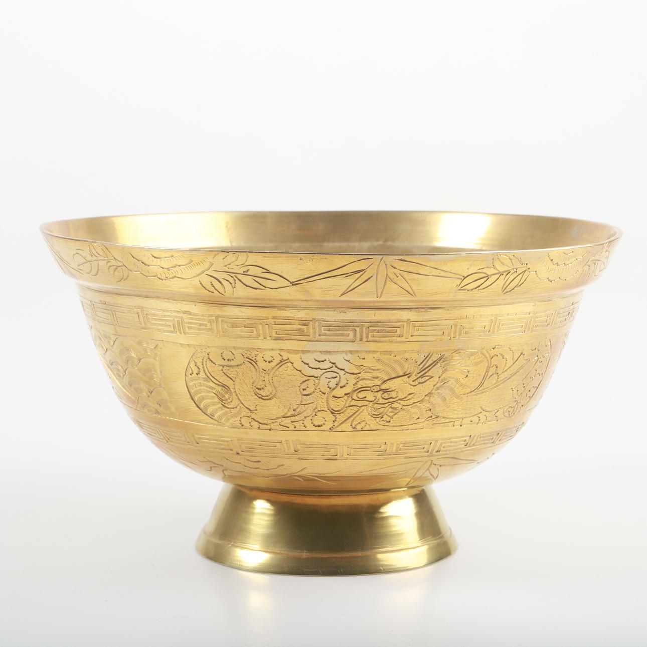 BOWL ON FOOT, brass, Asia. Silver & Metals - Pewter, Brass & Copper ...