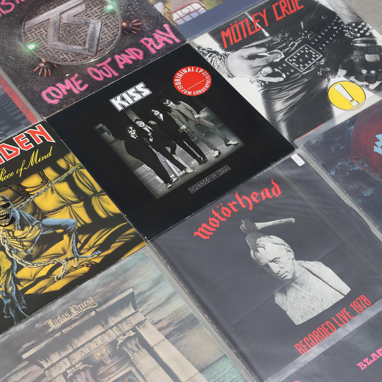 LP-SKIVOR, parti, blandade titlar, mestadels rock/metal bland annat ...
