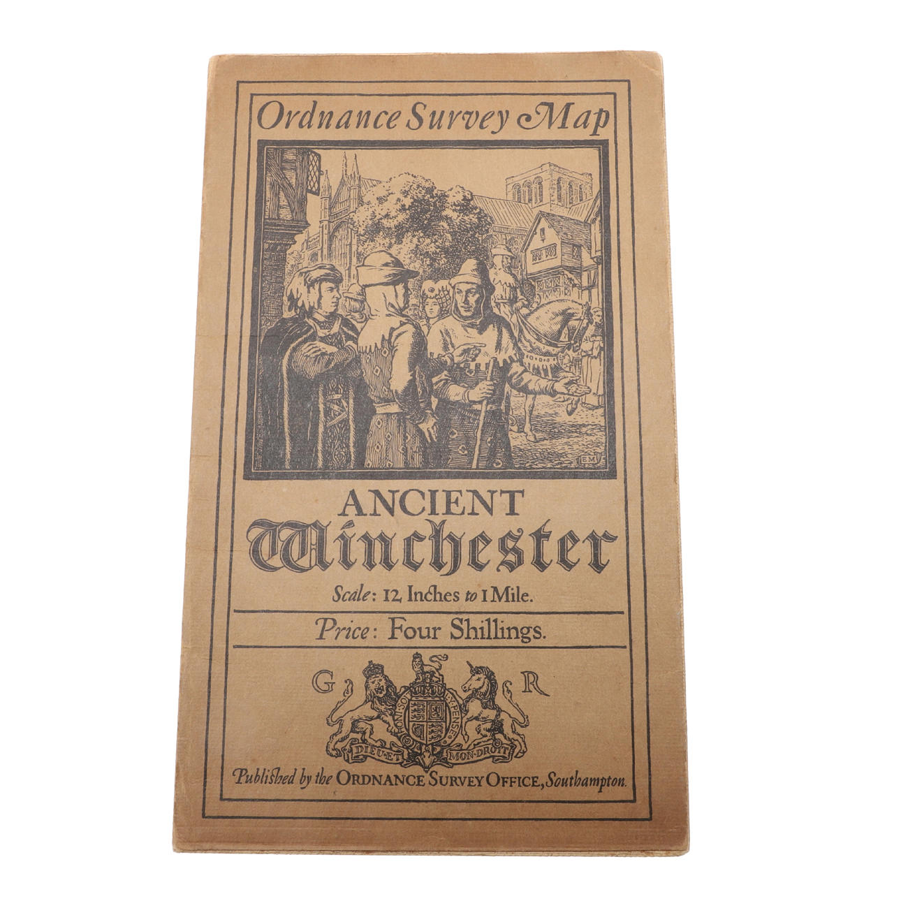 ORDNANCE SURVEY. A Map of Ancient Winchester: the Celtic Caer Gwent and ...