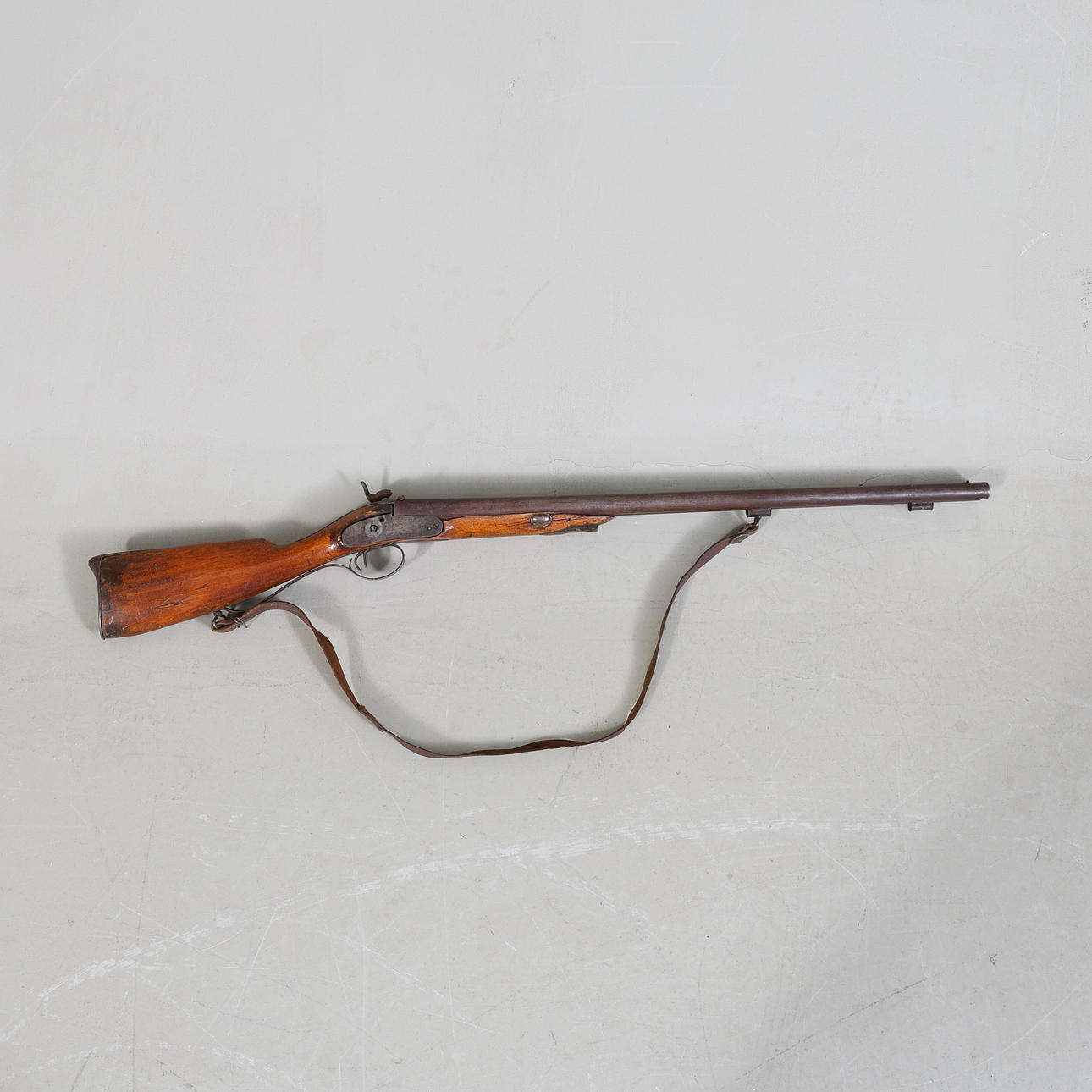 DOUBLE BARRELED SLAB RIFLE, 19th century. Weapons & Militaria - Guns ...