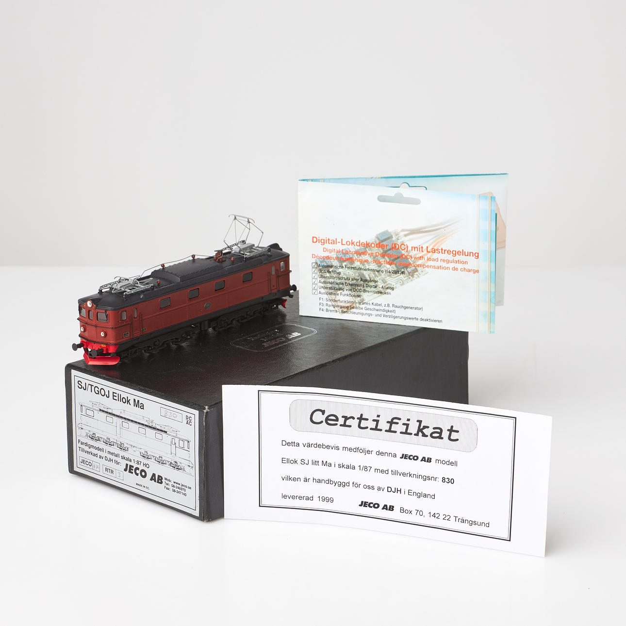 JECO. Locomotive, SJ/TGOJ Ellok Ma 830 DC”, H0. Toys - Model railways ...