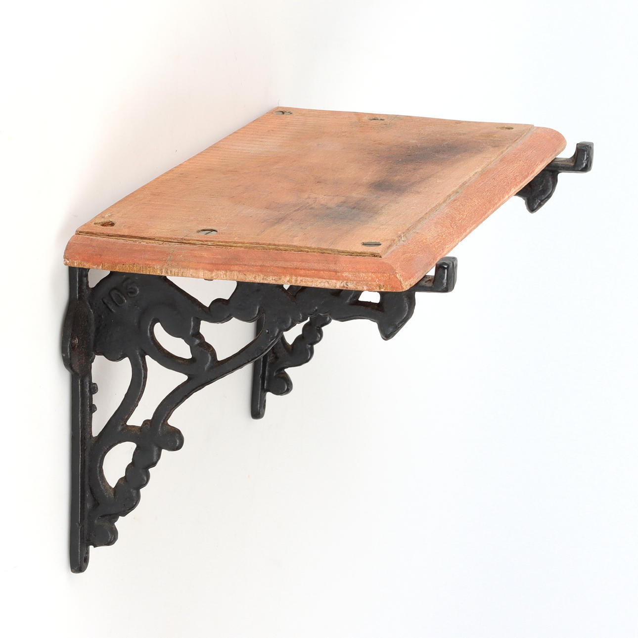 A wall shelf, cast iron and wood, 20th century. Furniture - Cupboards ...