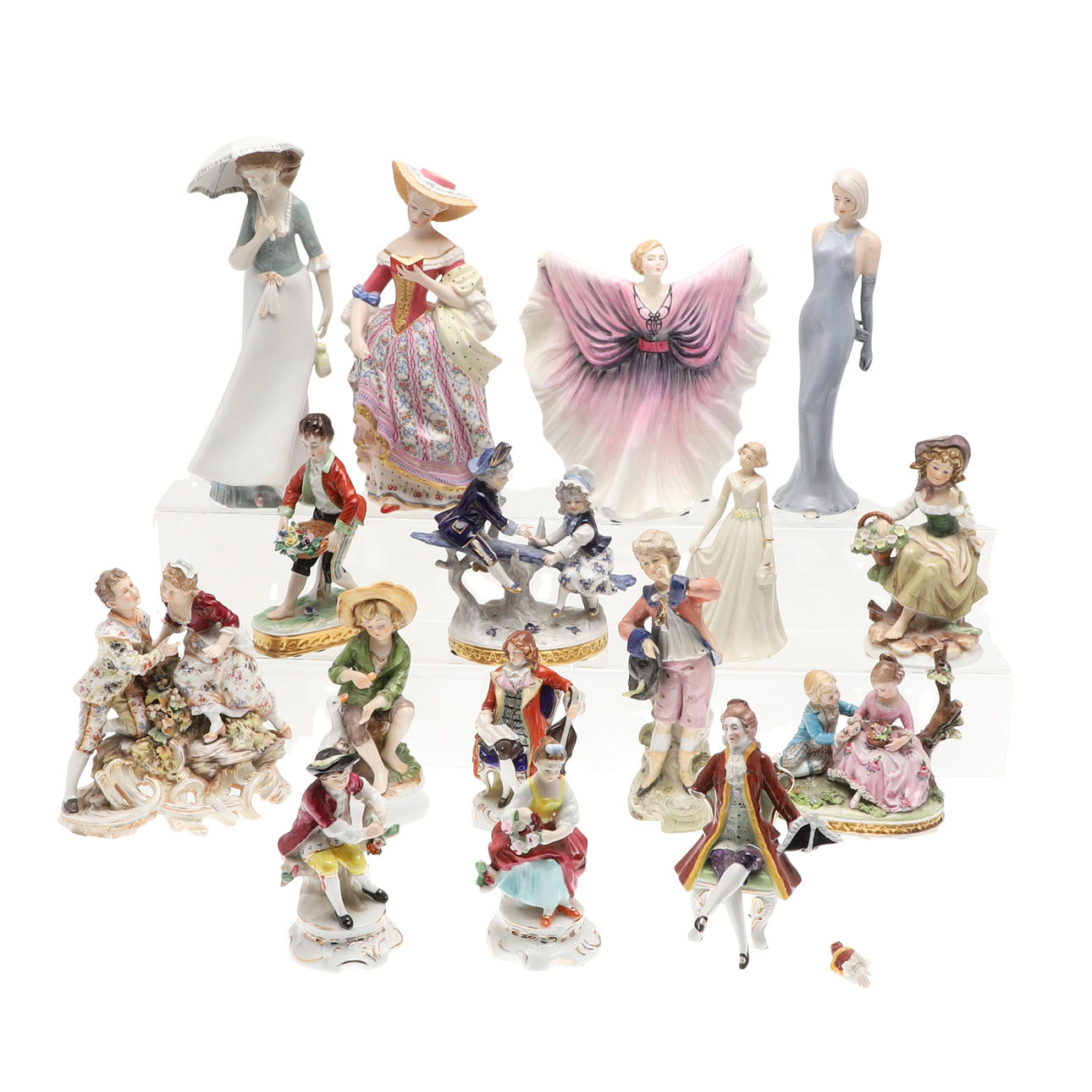 A LARGE QUANTITY OF CONTINETAL AND OTHER PORCELAIN FIGURINES. Ceramics ...
