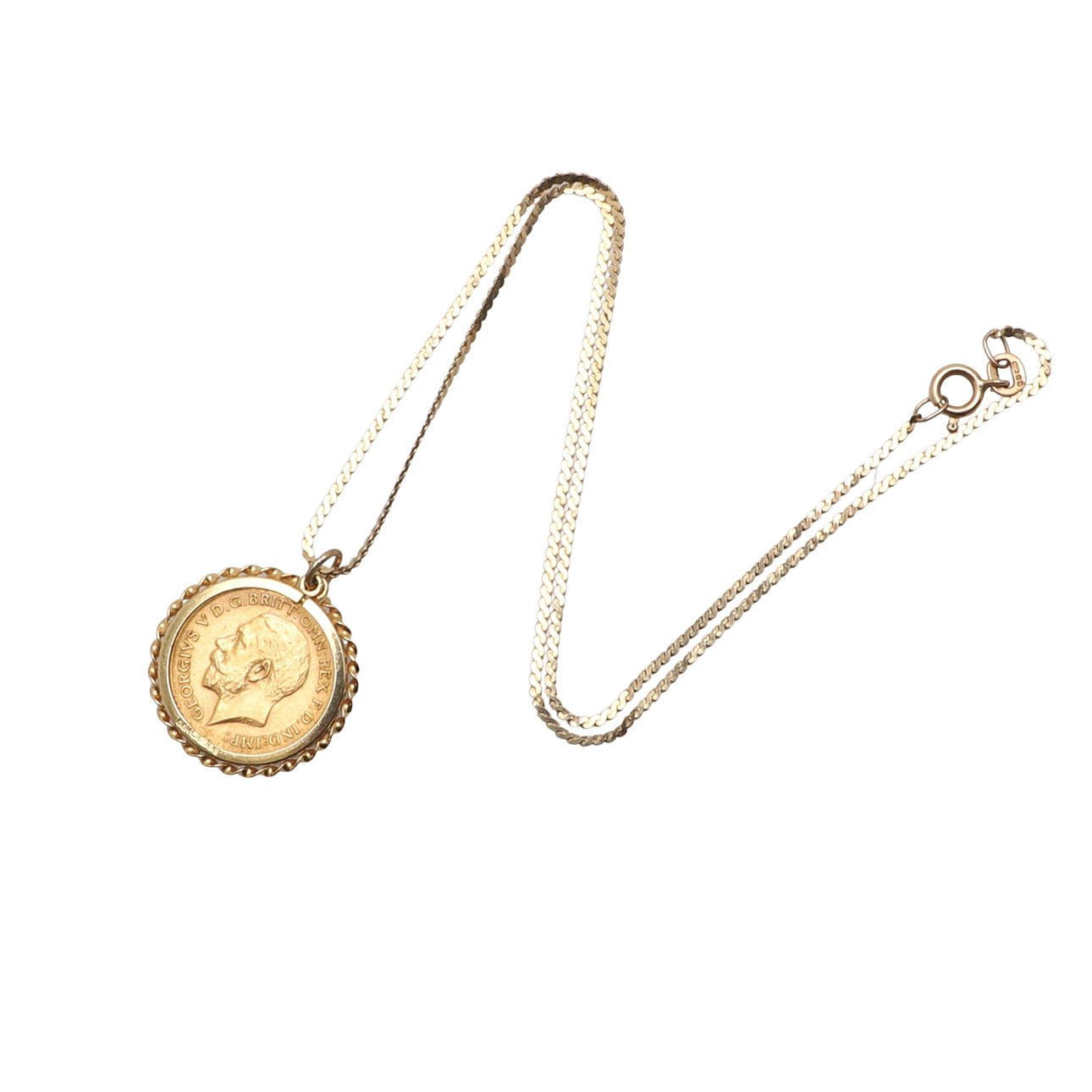 A GOLD HALF SOVEREIGN IN PENDANT MOUNT. Jewellery & Gemstones ...