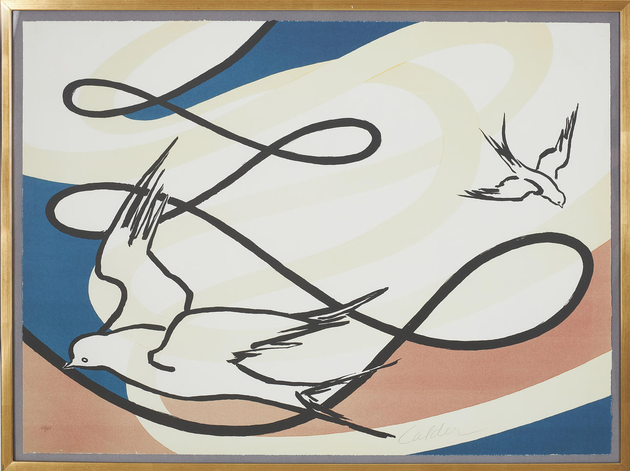 ALEXANDER CALDER. Birds, lithograph in colours, signed and numbered 110 ...