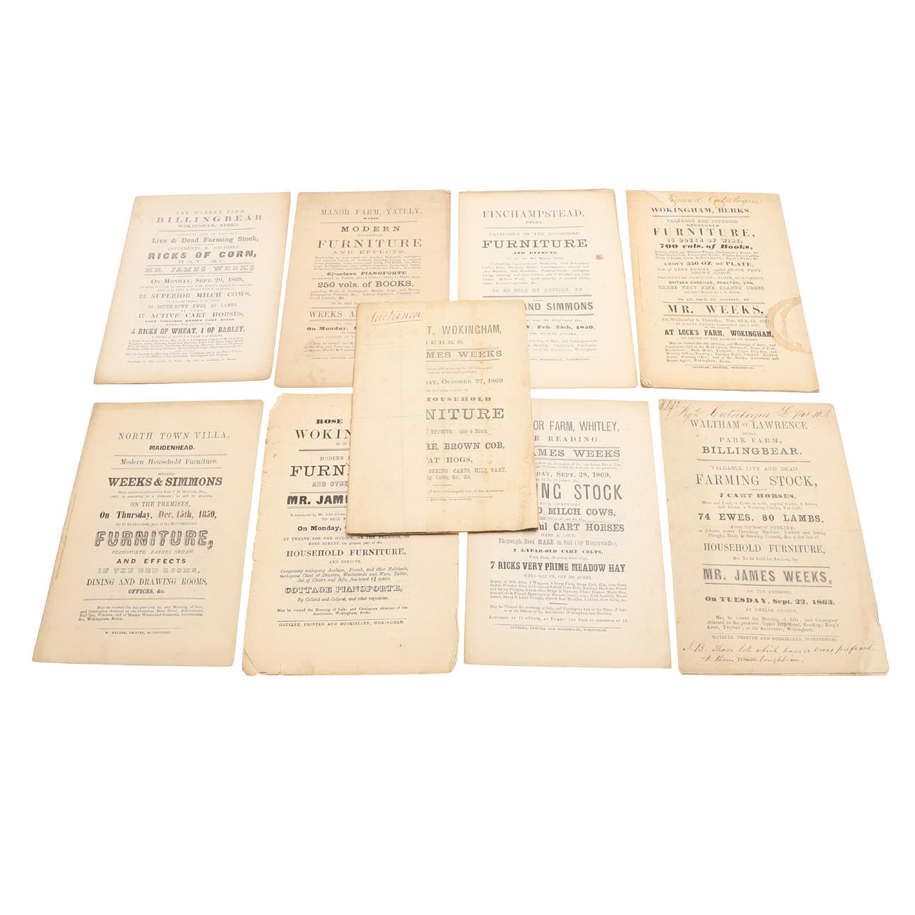 A COLLECTION OF VICTORIAN AUCTION CATALOGUES. Books, Maps & Manuscripts ...