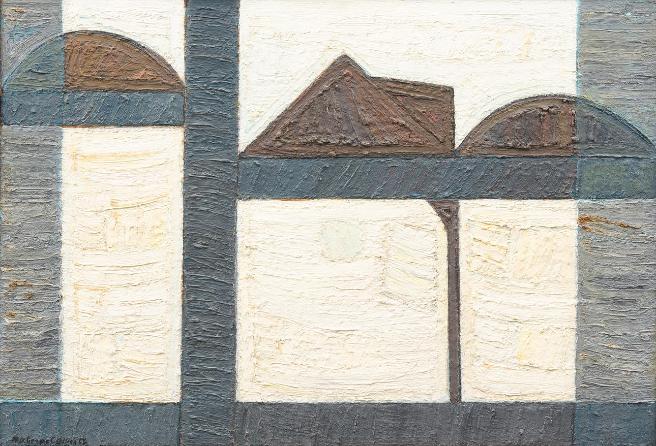 MAX GREGOR CARLSSON. “Yellow House Gables”, oil on pasted canvas ...
