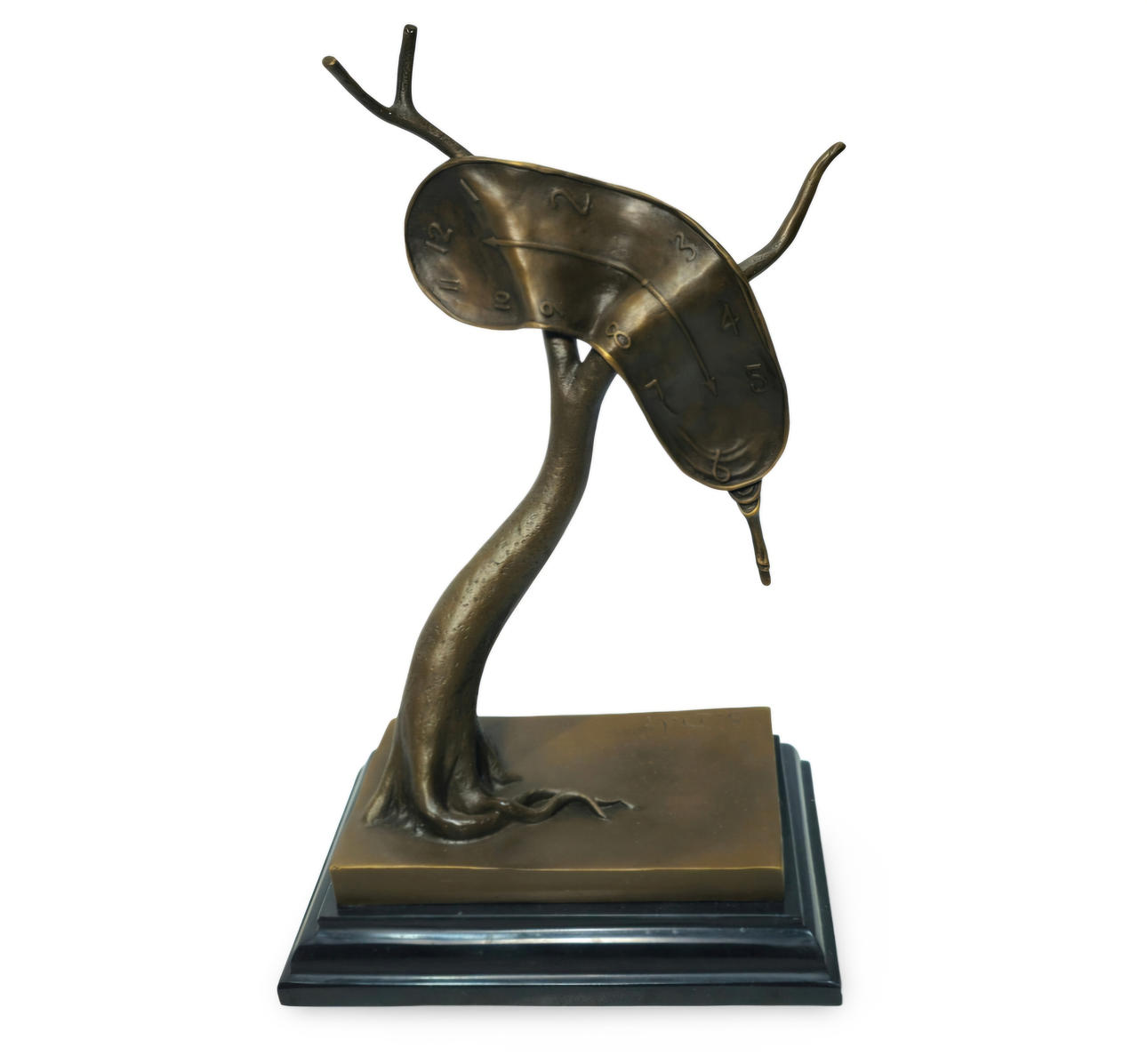 “Time Clock” bronze sculpture with black marble base. Art - Sculptures ...