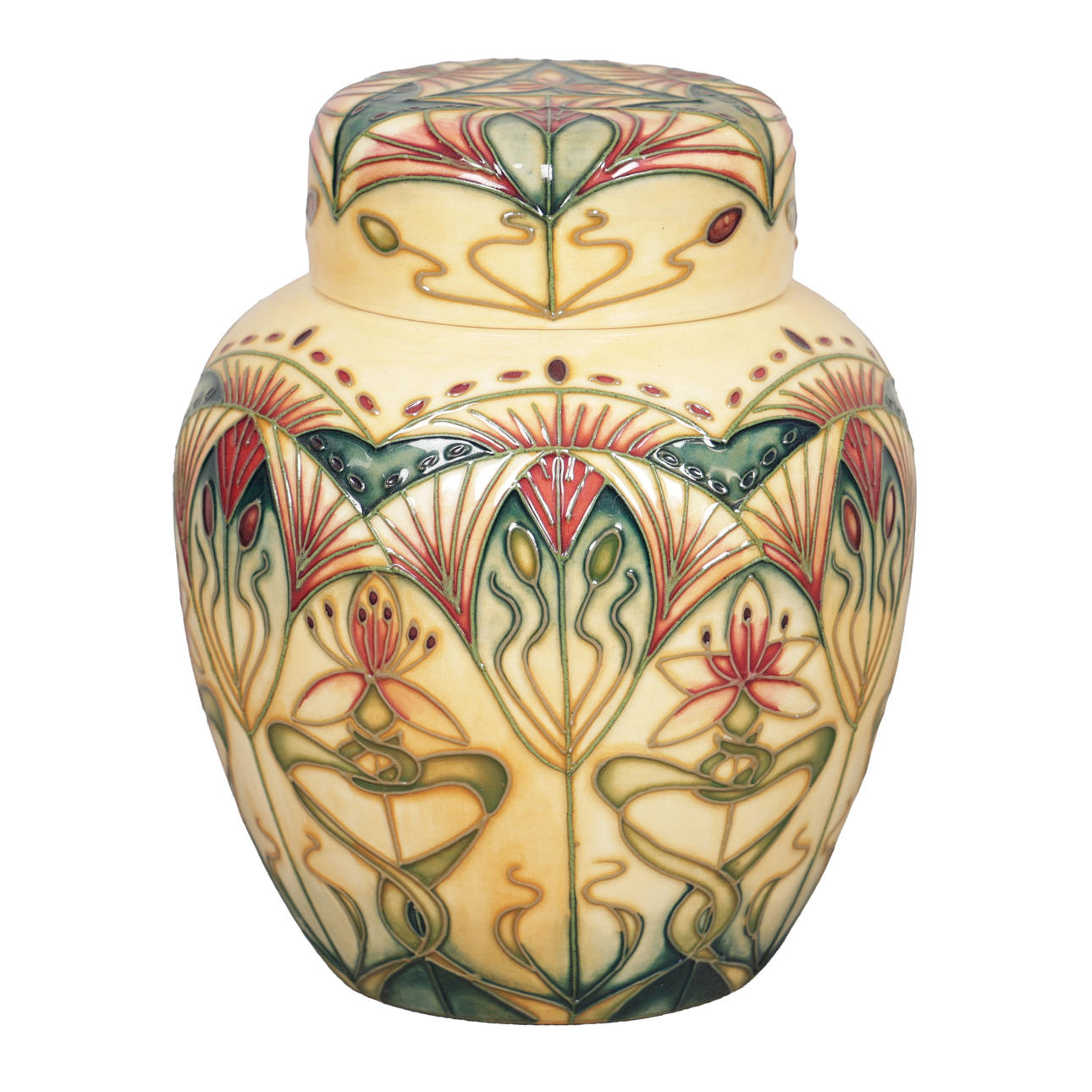 RACHEL BISHOP FOR MOORCROFT, A "STAR OF BETHLEHEM" PATTERN GINGER JAR ...