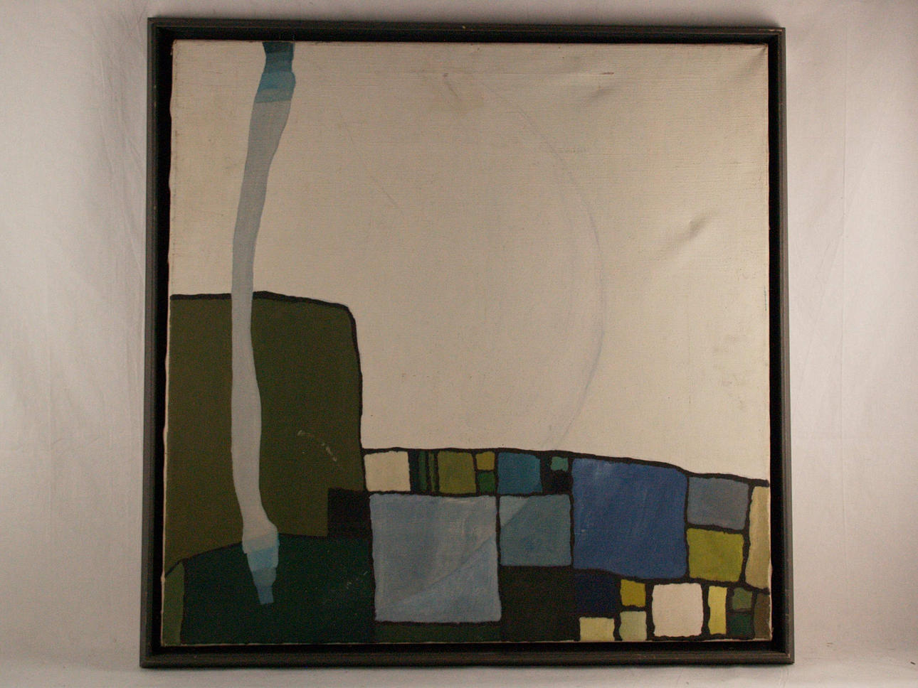 “COLOR FIELD COMPOSITION WITH SOAP BUBBLE”, OIL PAINTING. Art ...